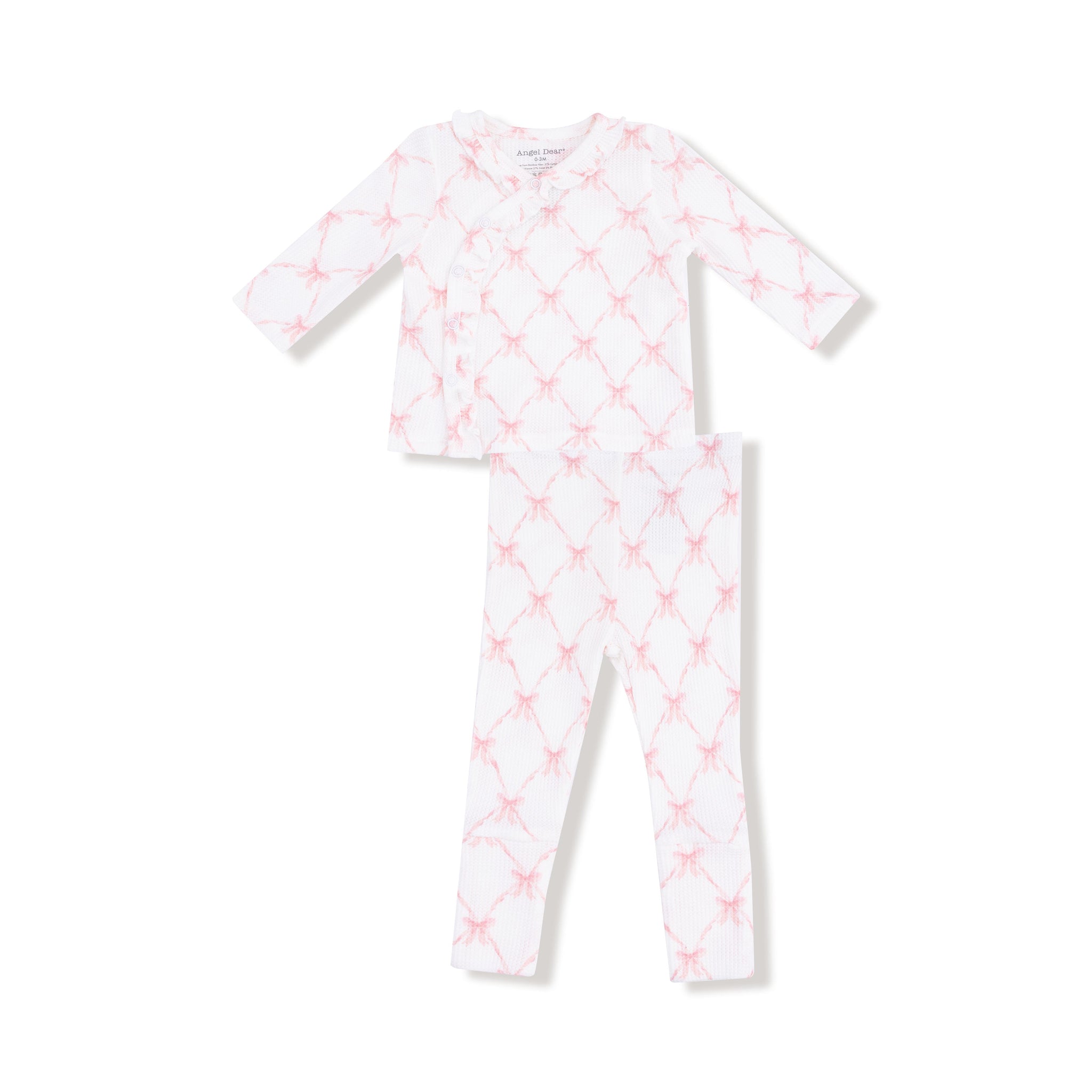 Angel Dear Take Me Home Set — Pink Bow Print Baby Take-Home Outfit Set ...