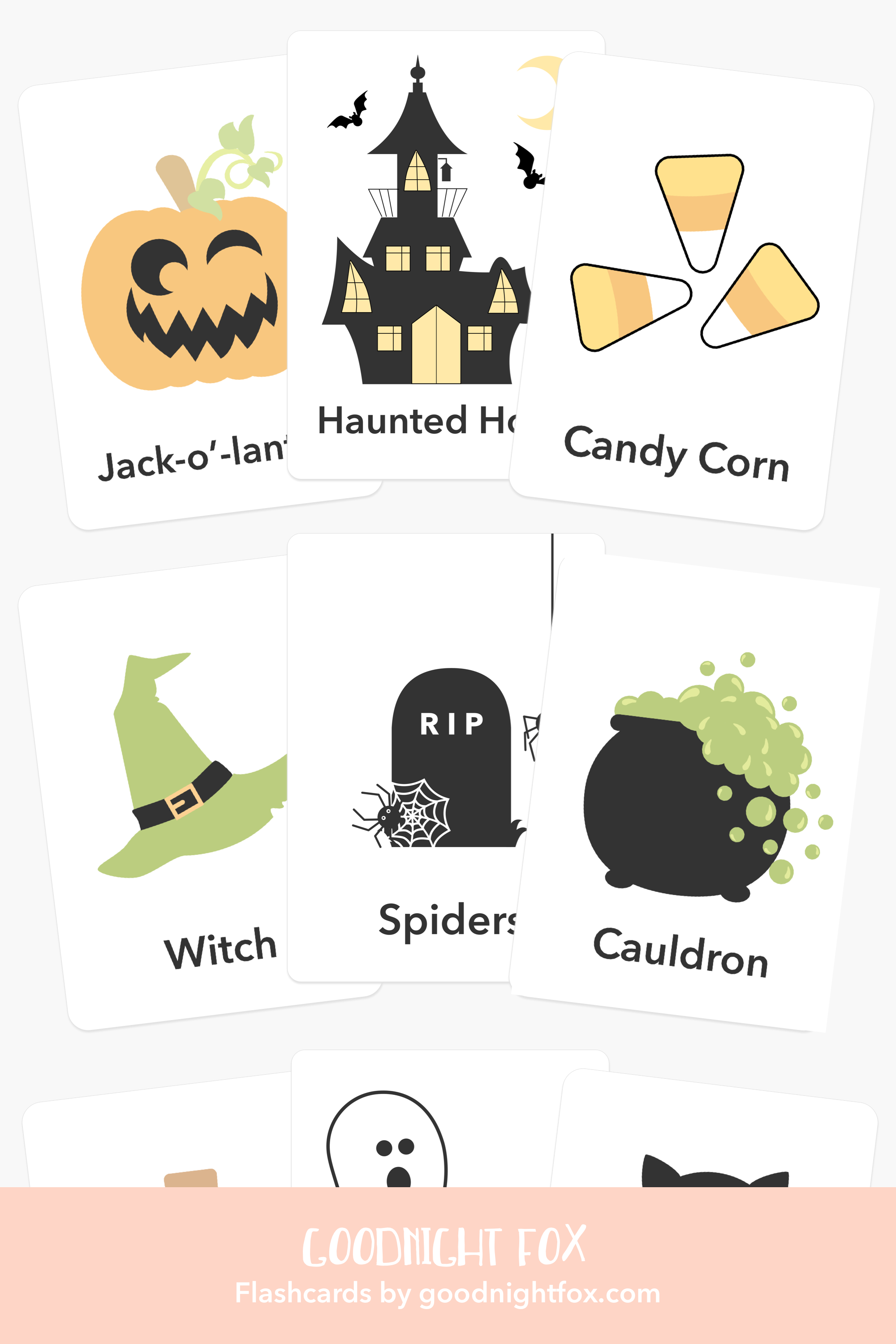 Halloween Toddler Flashcards – Pumpkin & Candy Corn, GoodnightFox