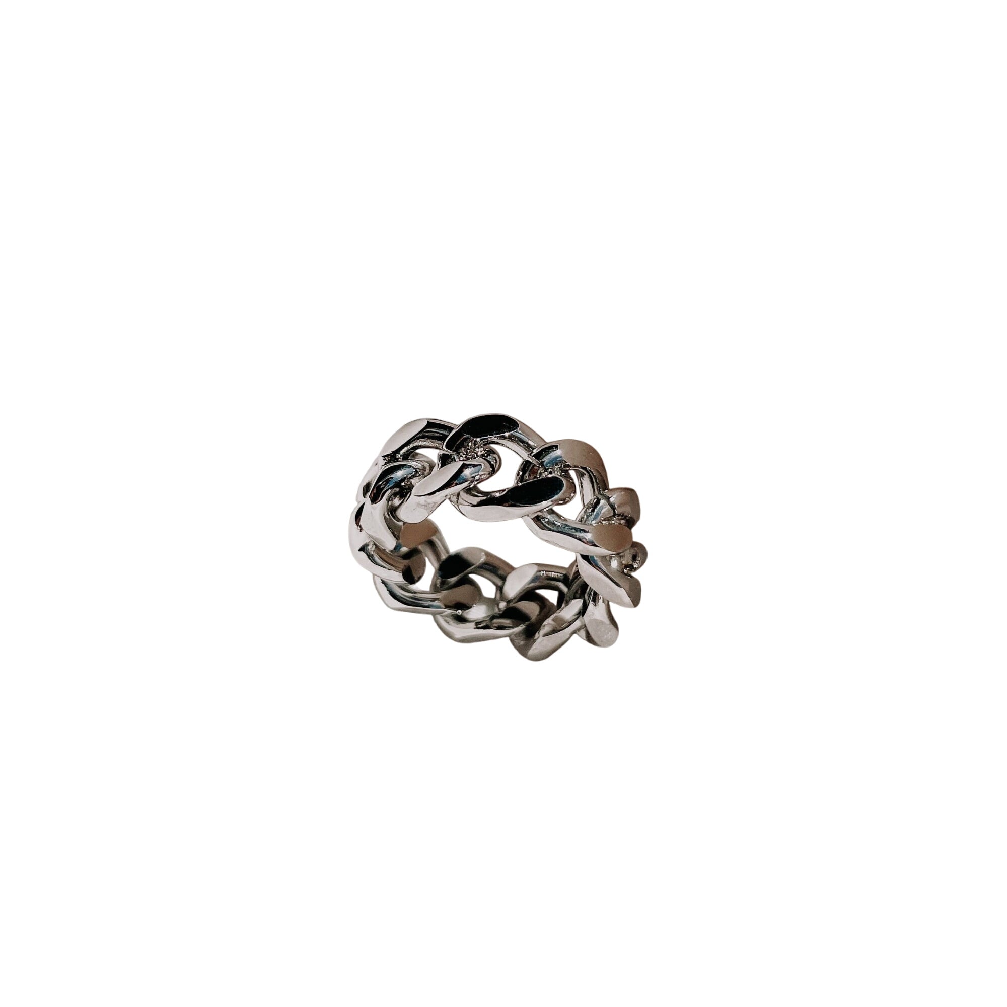 Rum & Cigar Ring – Silver Chain Link Design | HEYMAEVE