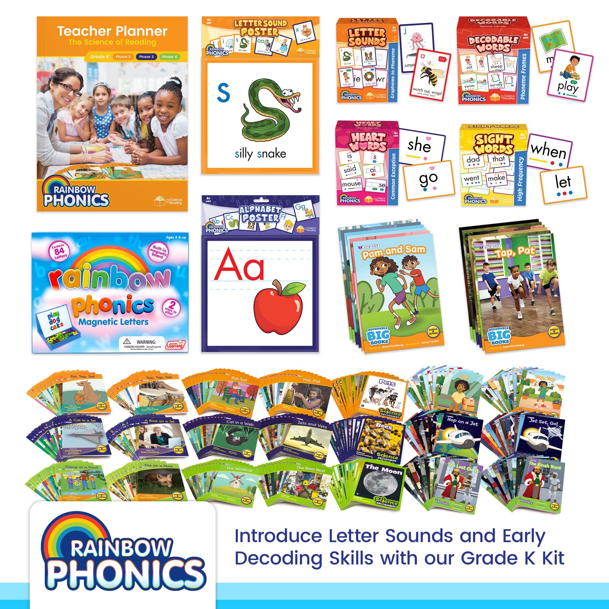 Rainbow Phonics Grade K Kit - Letter Sounds - Junior Learning USA