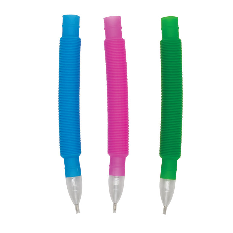 Poppin Tube Pens – 12 Pack, Assorted Ribbed Grip – Raymond Geddes