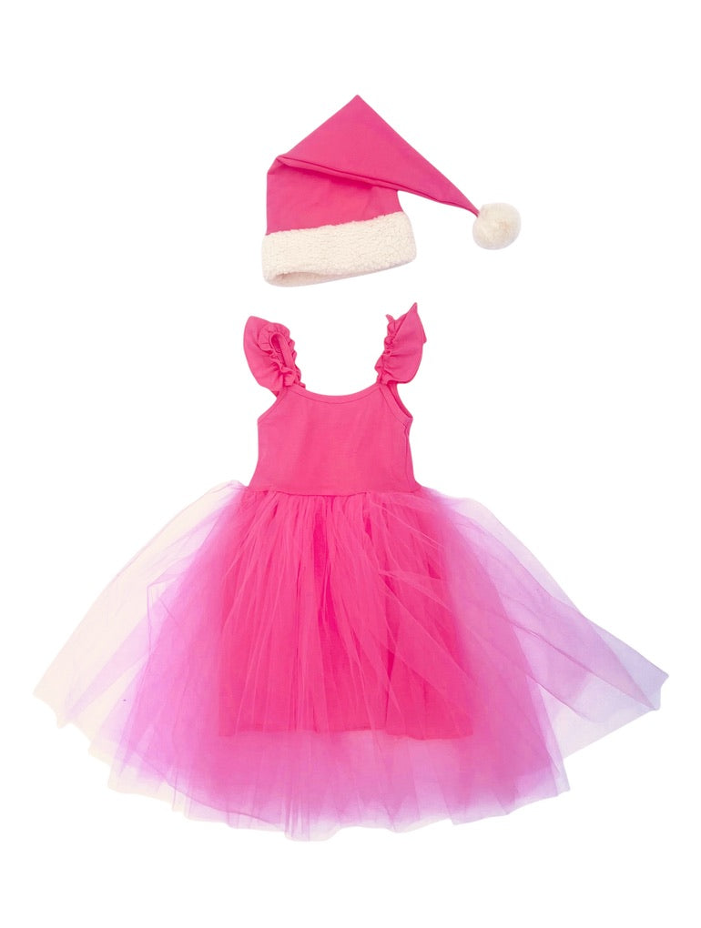 Band of the Wild Pink Elf Holiday Dress with Hat
