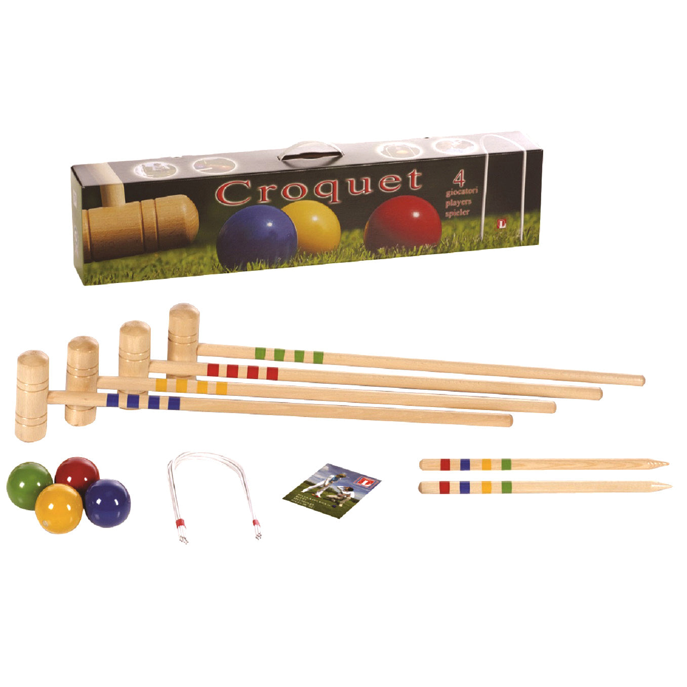 Londero 4-Player Croquet Set | Outdoor Lawn Game