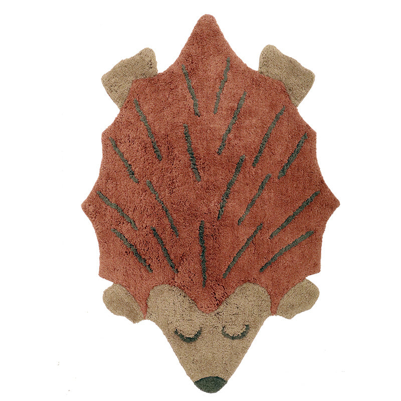 Ollen Hedgehog Children's Rug | Nattiot | Brown & Tan