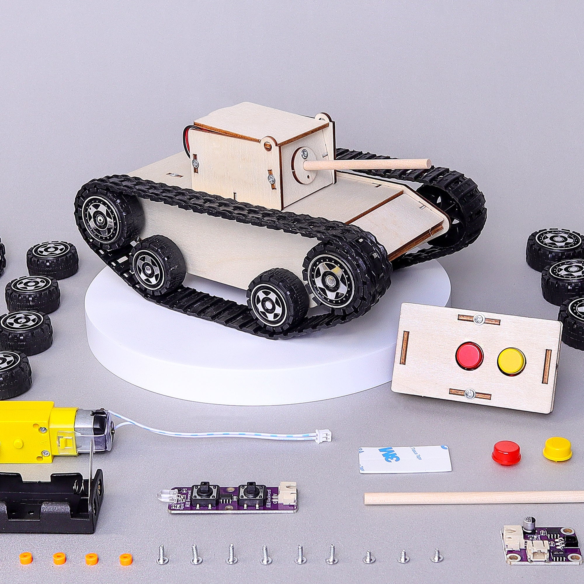Kitsville Remote-Controlled Tank DIY Kit - Educational STEM Toy