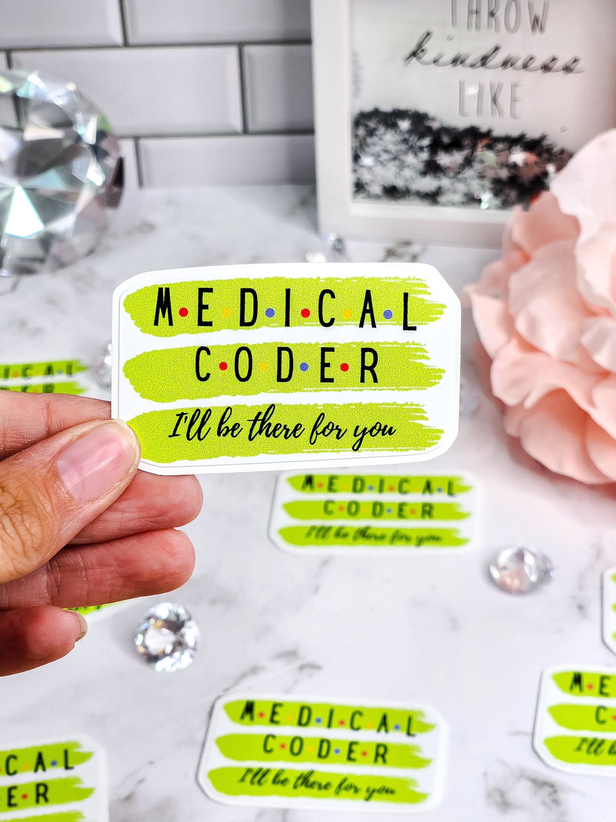 Medical Coder Slime Toy Green Design | Sparkle & Peony