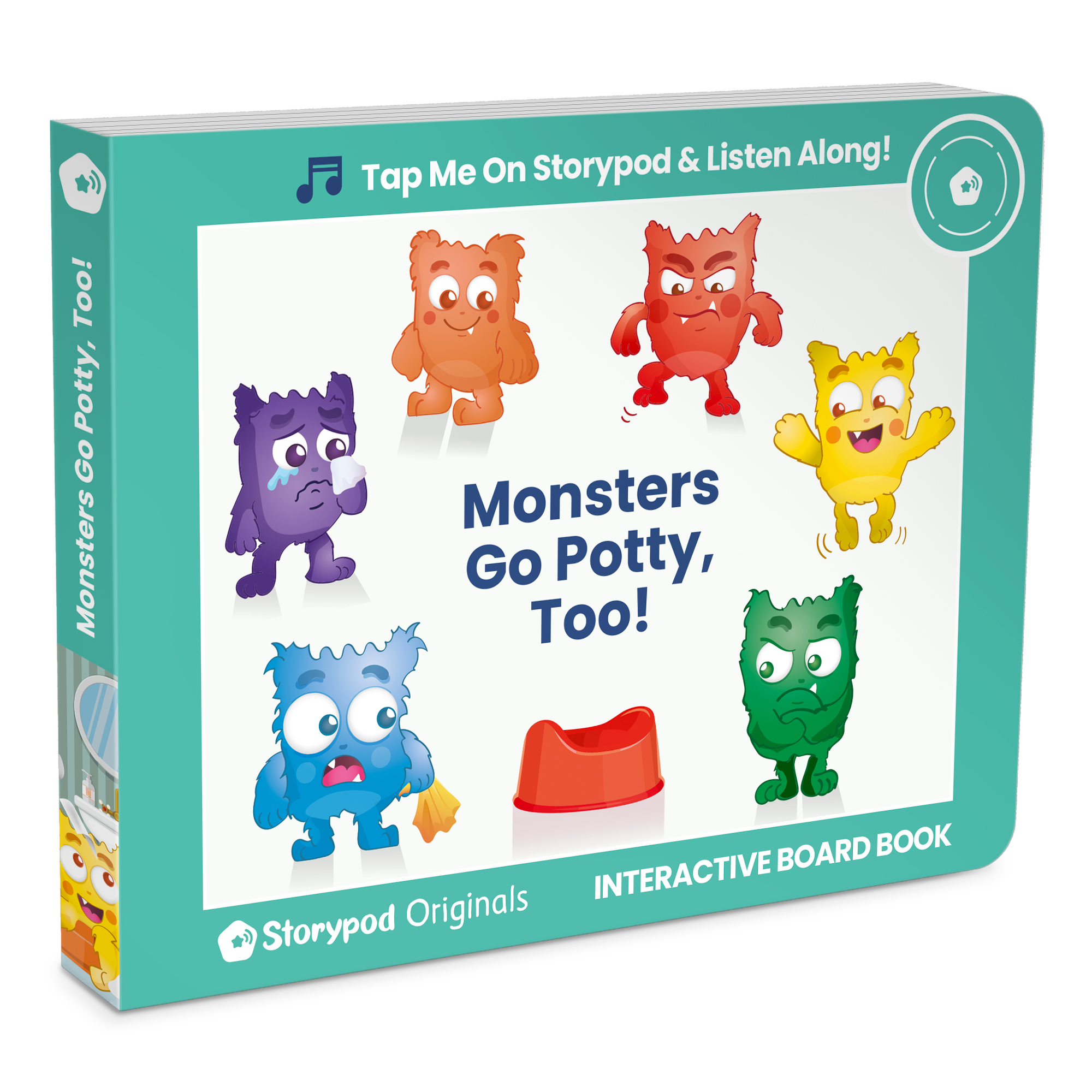 Storypod Interactive Board Book – Monsters Go Potty, Too!