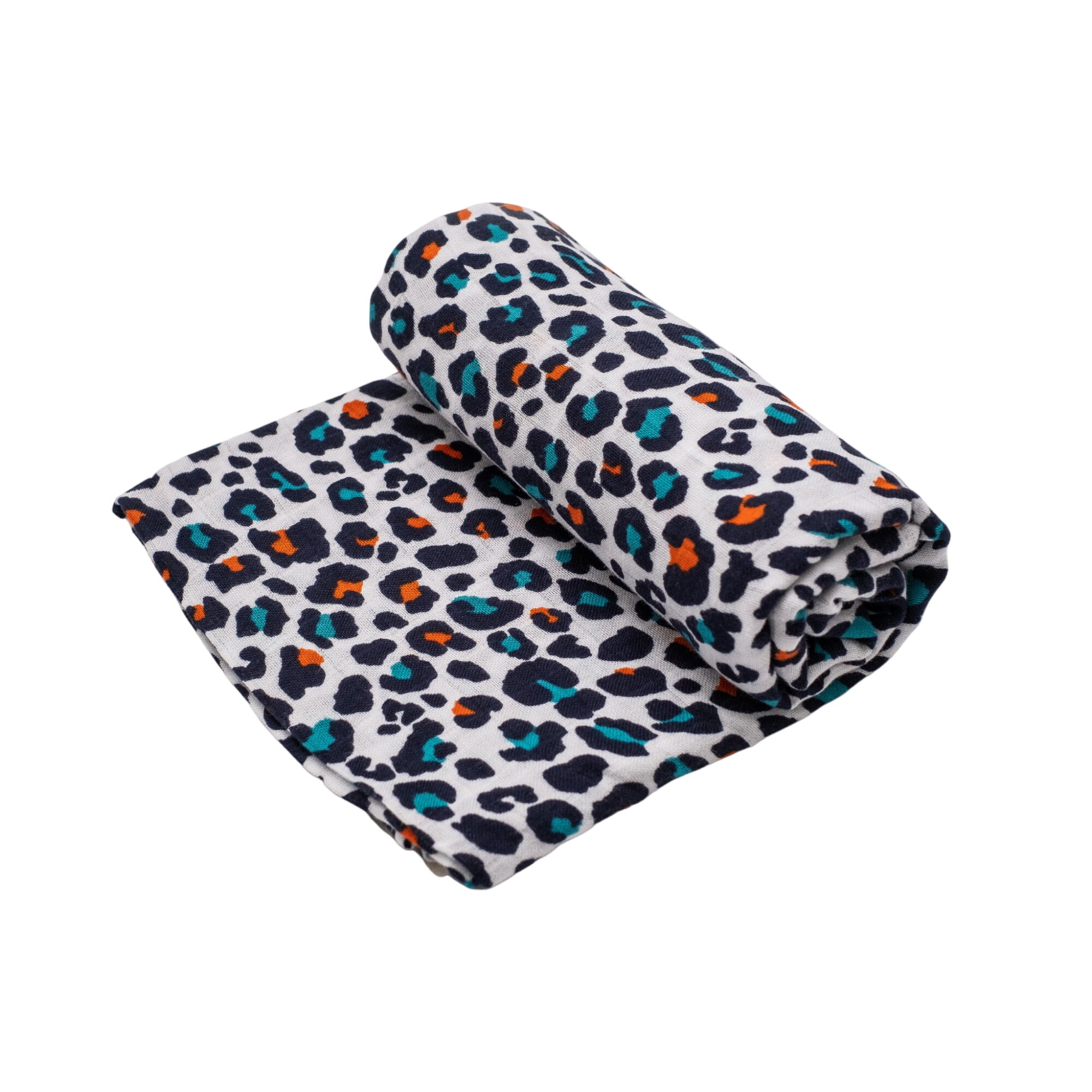 Etta Loves Muslin Swaddle Orange Leopard Print
