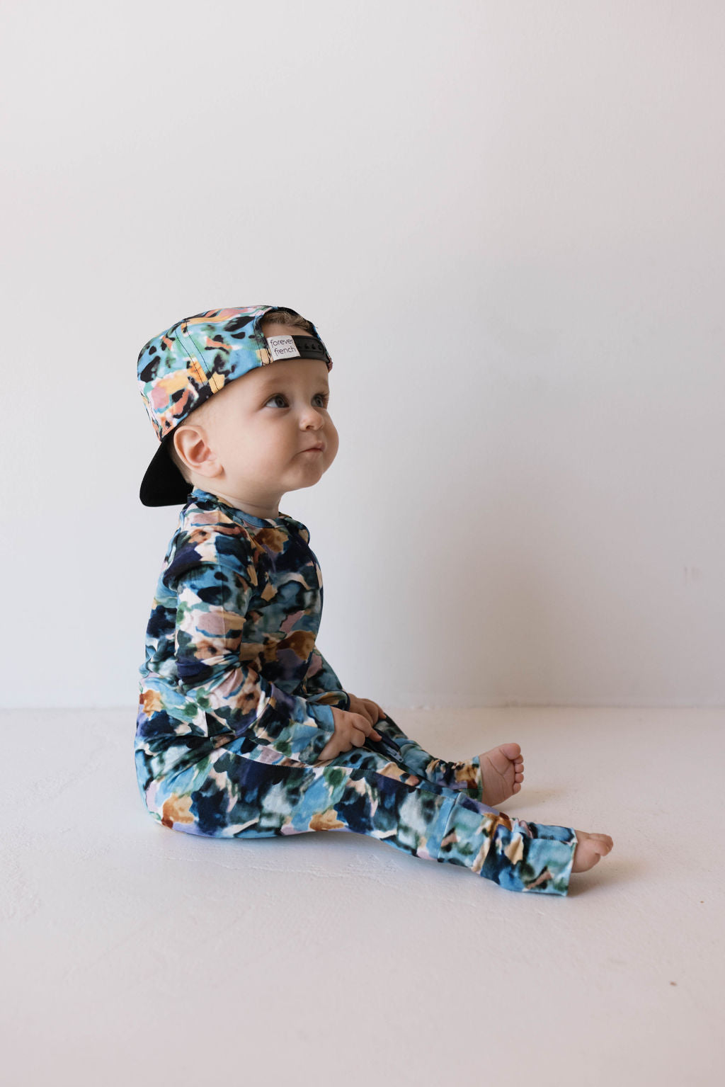 Forever French Baby Charli Print Bamboo Zip Pajamas
