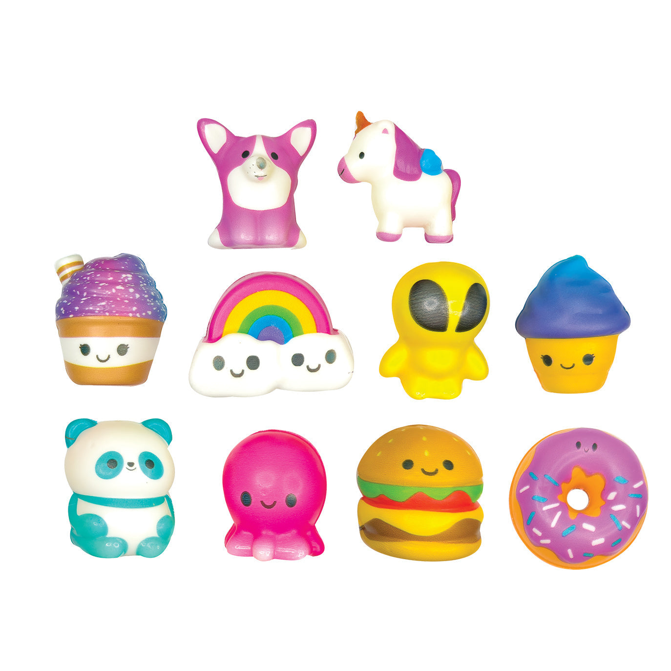 Micro Squishy Toy Assortment - Fun Colorful Designs