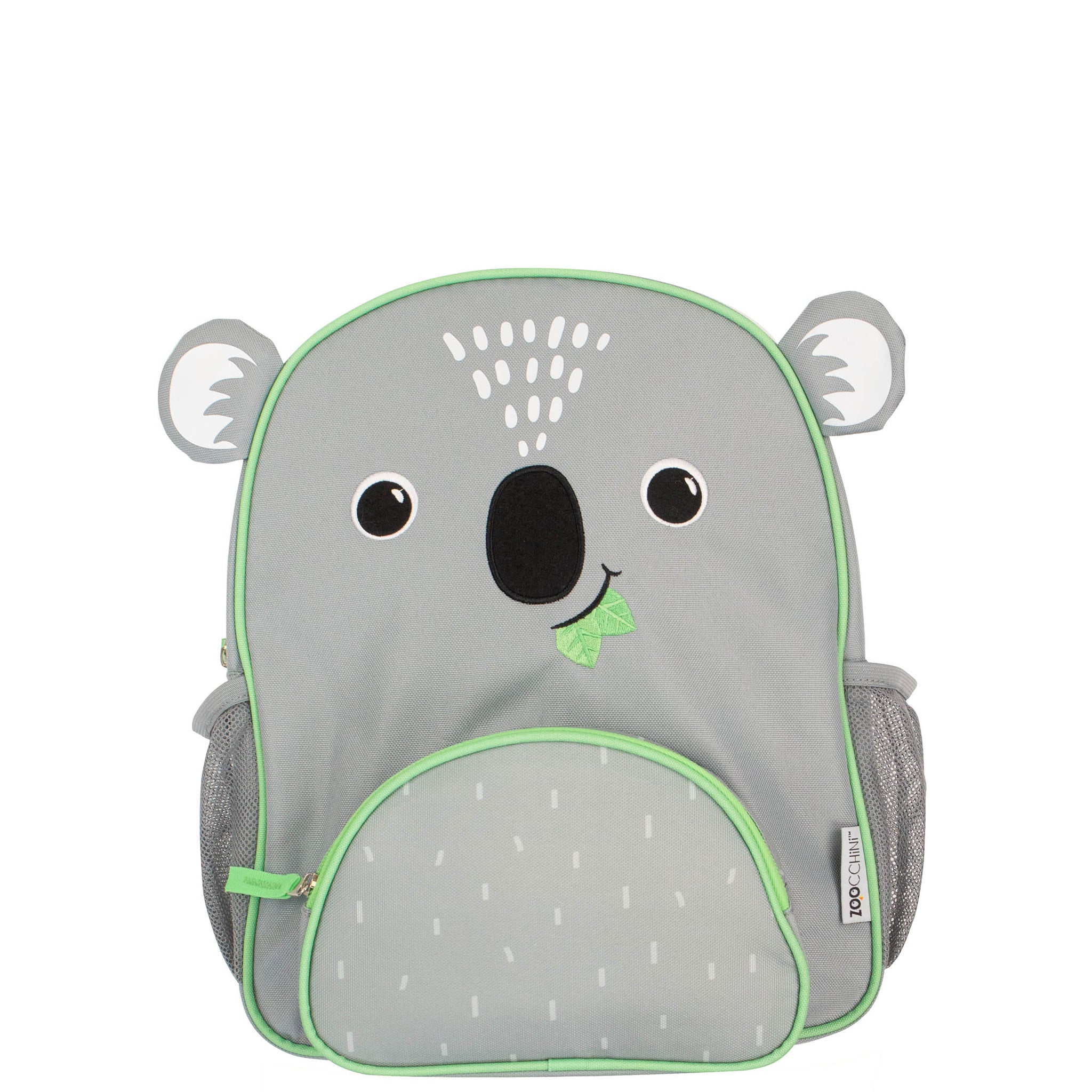 Toddler Backpack – Kai The Koala Print, Gray & Green Trim | ZOOCCHINI