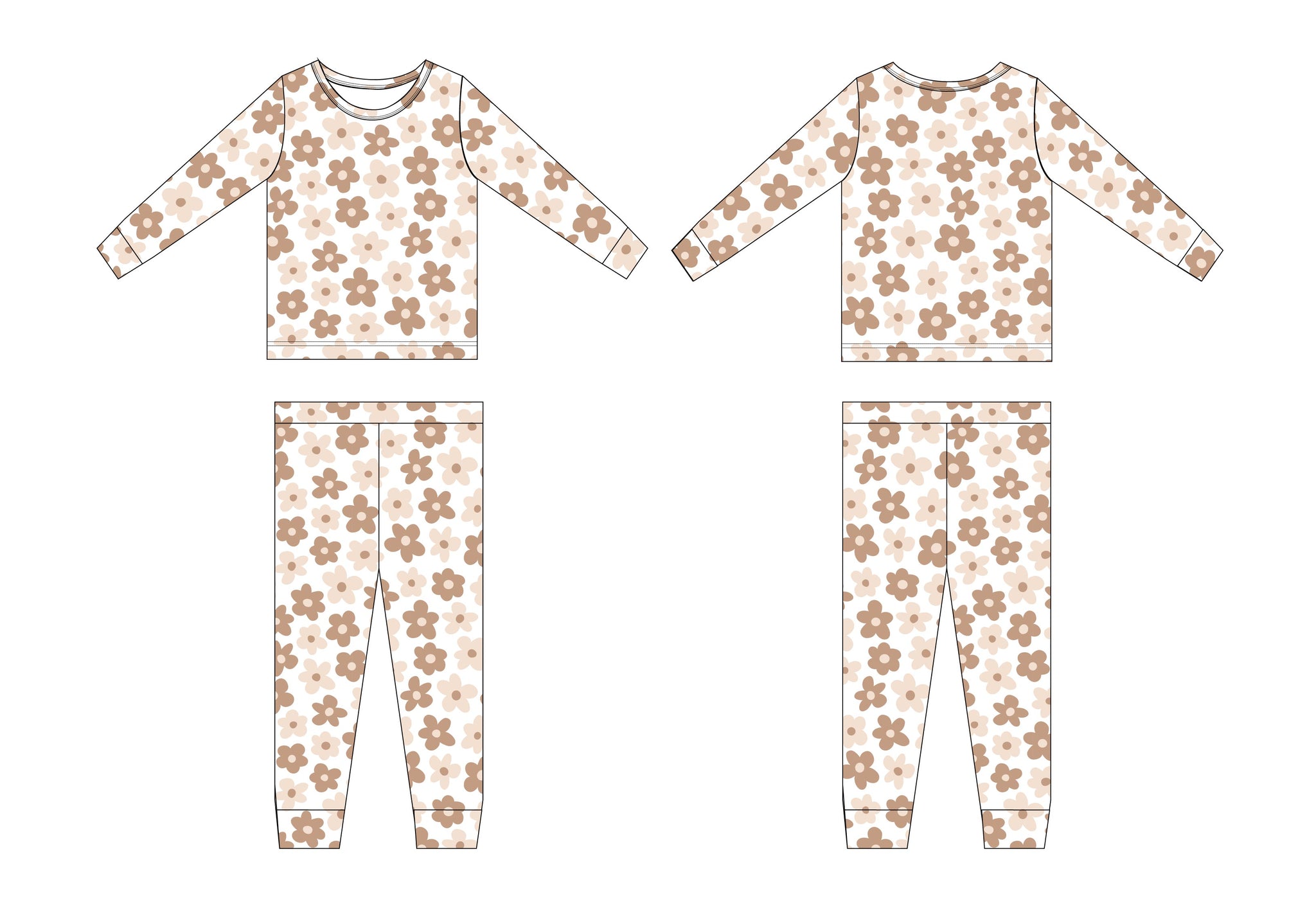 Blush Lotus Sad Beige Daisy (new) - Set