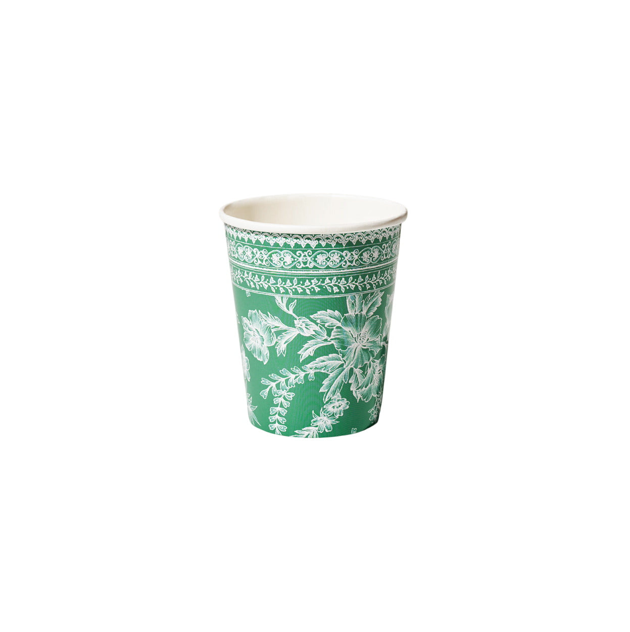 Coterie Emerald Toile Paper Cups – 10 Pack, Floral Print