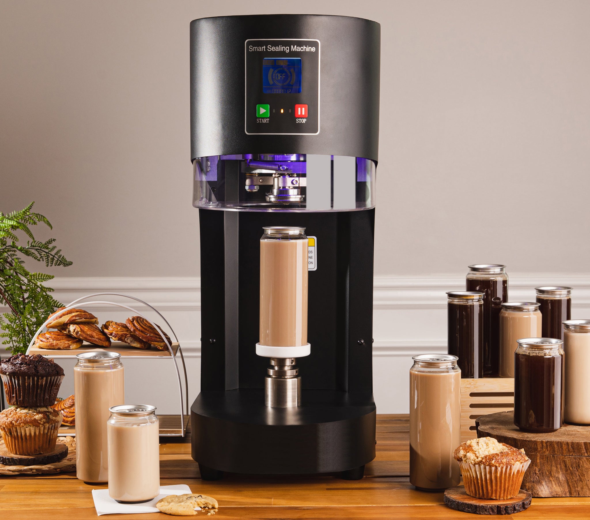 Hammont Automatic Seamer Machine – Black, Clear Can Sealing