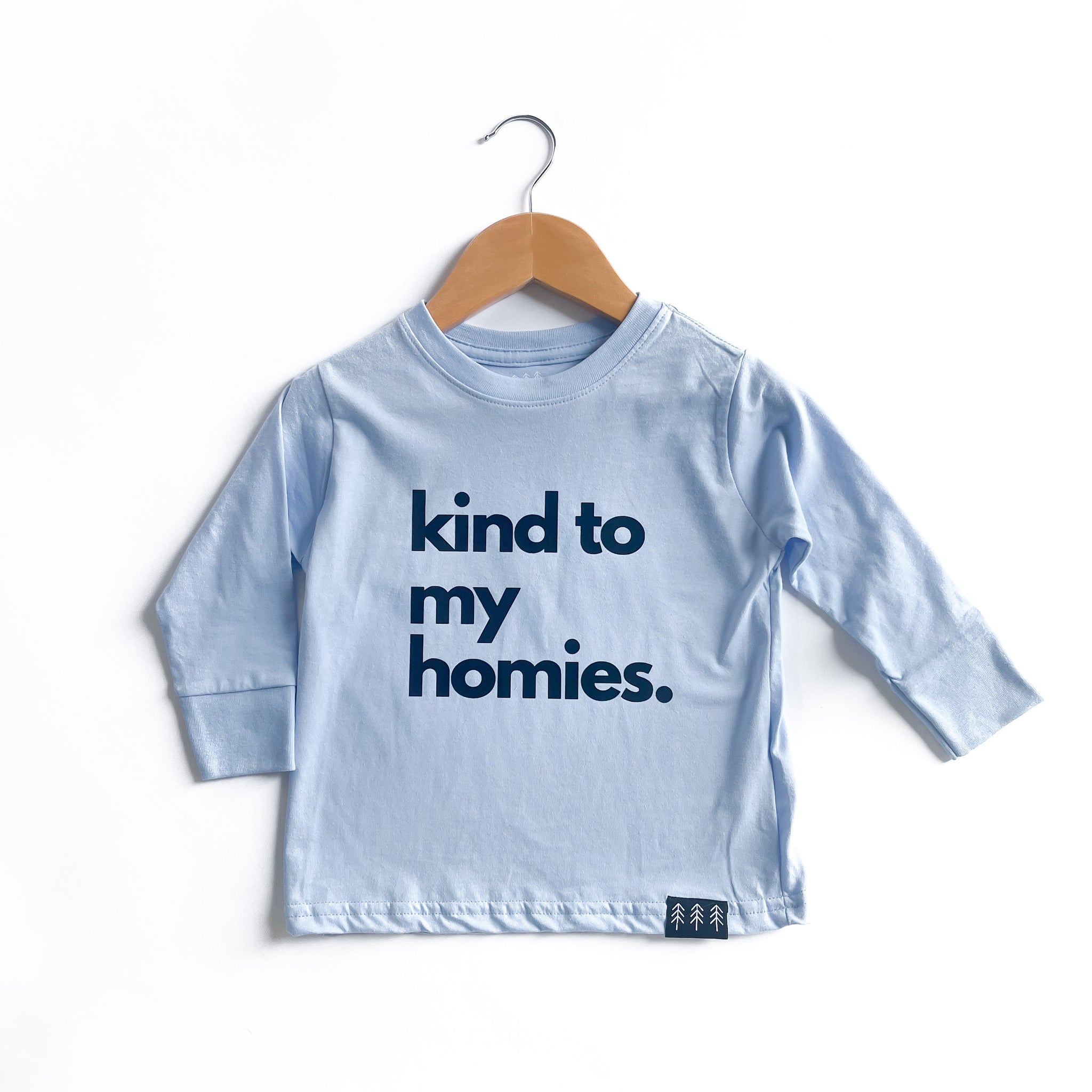 Toddler Tee – Blue 'Kind To My Homies' – Urban Pines Company