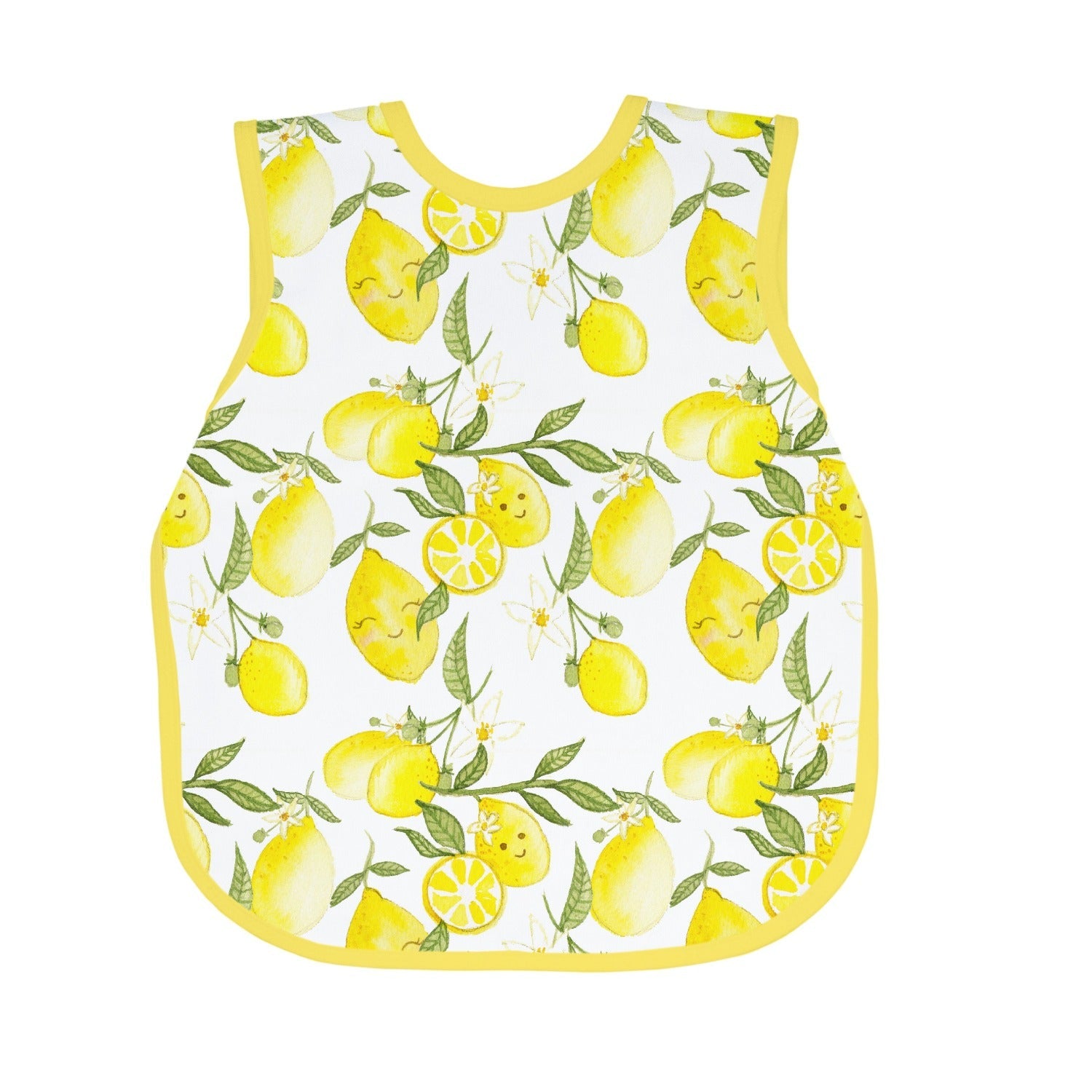 Bib – Fresh Lemon Print, Toddler Feeding Bib | Bapron Baby