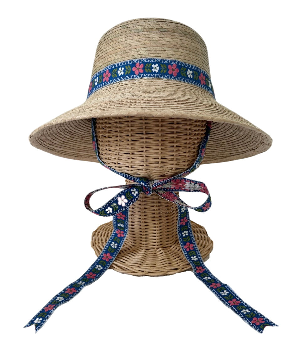 Sarah Bray Bermuda Palmetto Girl’s Sun Hat - Vintage Floral