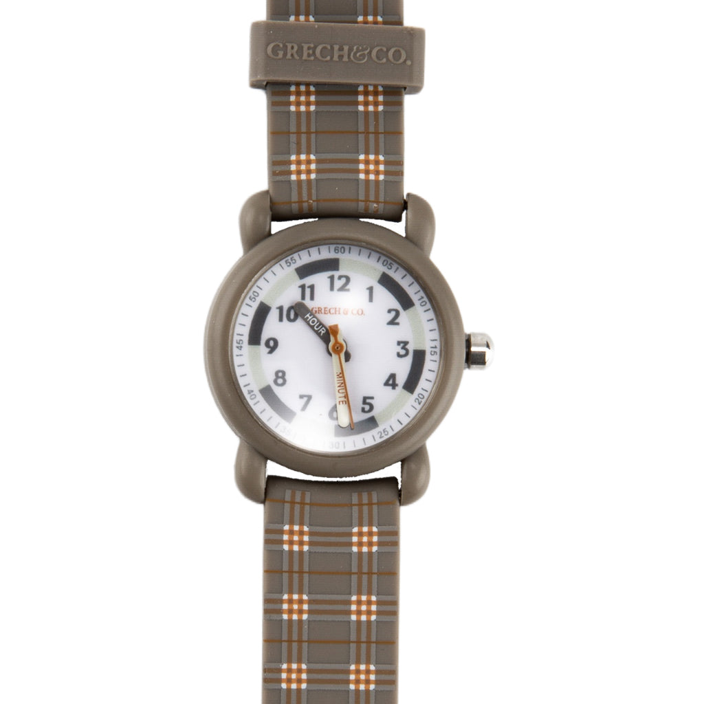 Grech & Co. Classic Watch | Storm Plaid Silicone Strap
