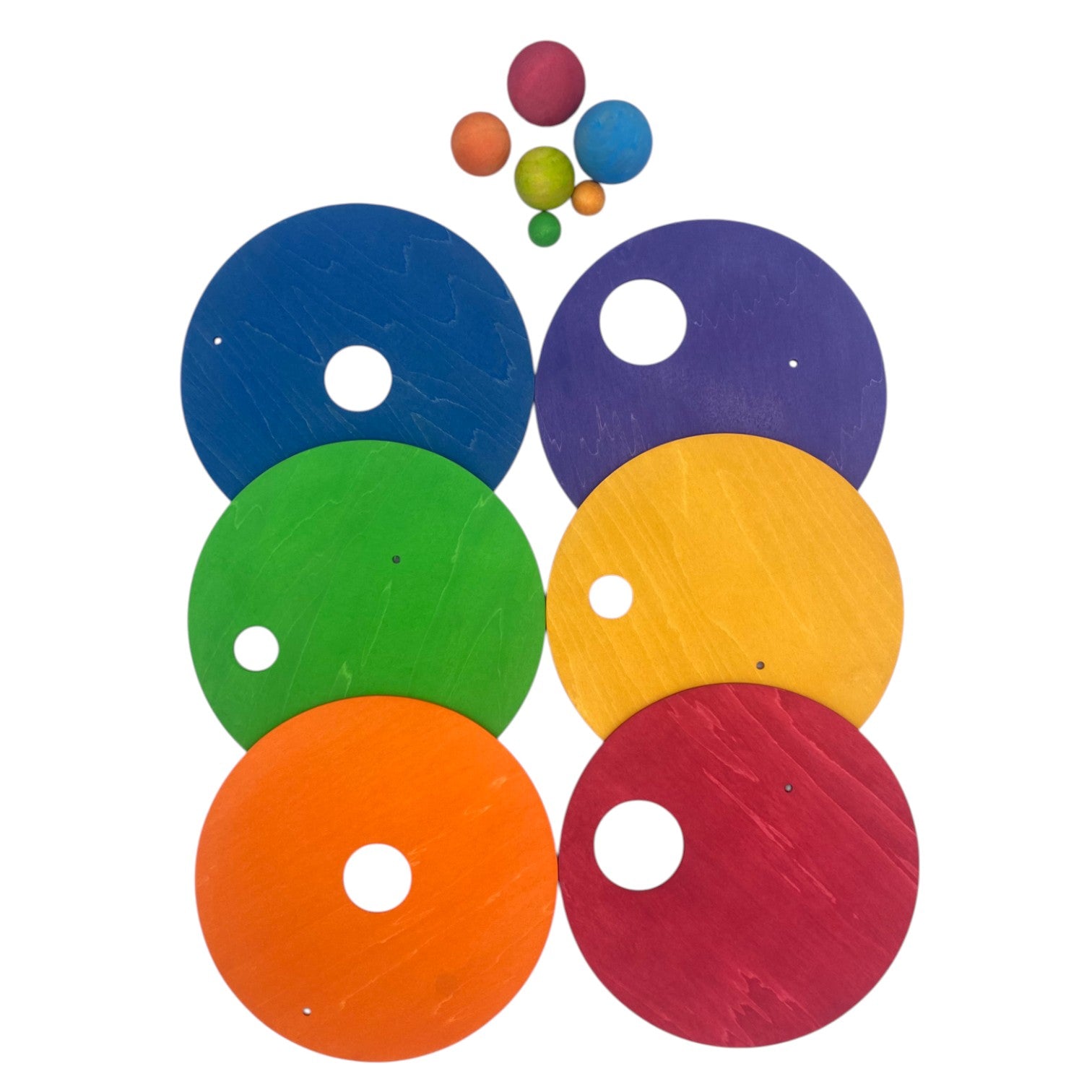 Green Elephant Home And Toys 6-Piece Wooden Rolling Discs Set ...