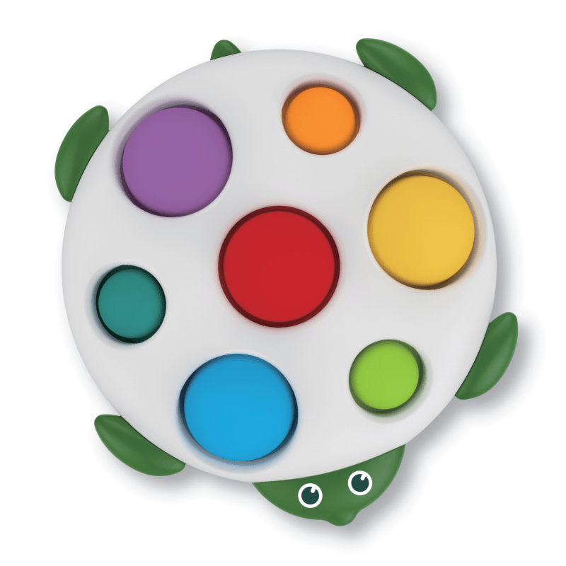 Discovery Toys Sensory Pops Turtle Baby Push Pop Toy – Multi Color