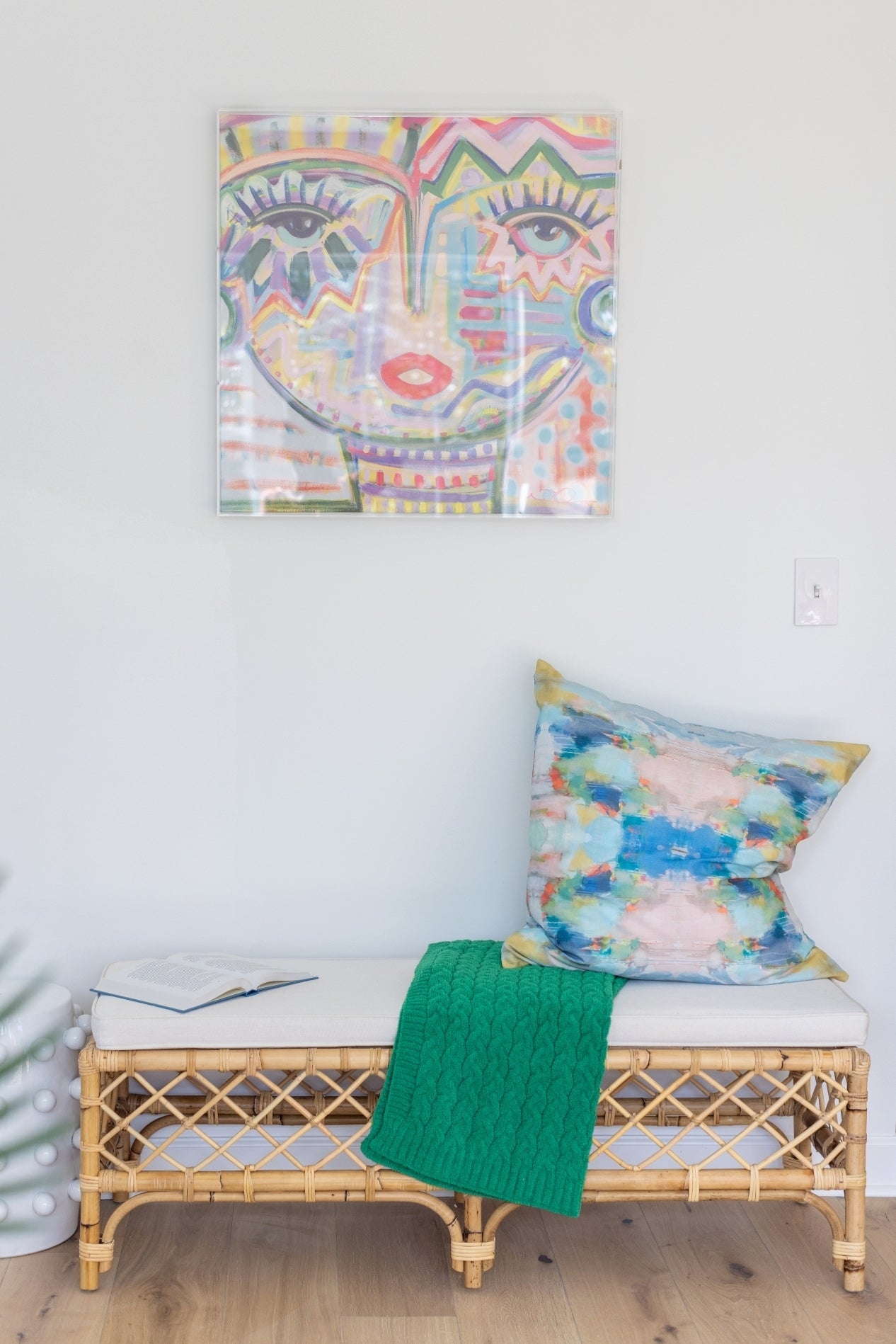 Euro Pillow 26x26 – Anna Pink Abstract Print – Auden & Avery