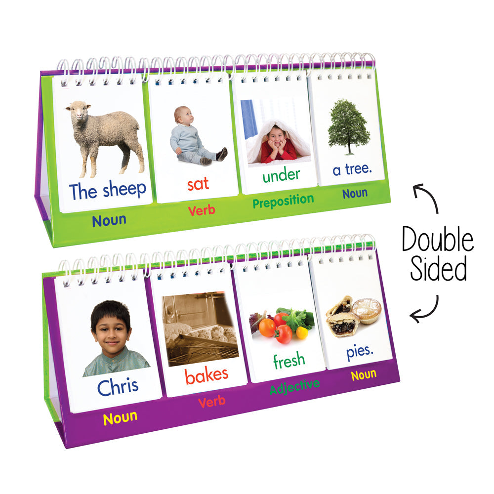 Sentence Flips Flip Cards, Green/Purple – Junior Learning USA