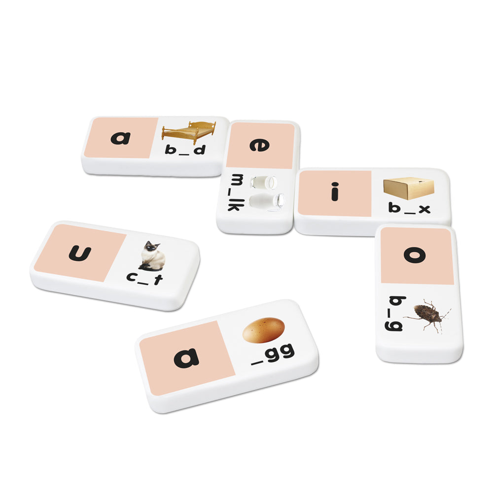 Short Vowels Dominoes by Junior Learning USA - Educational Game