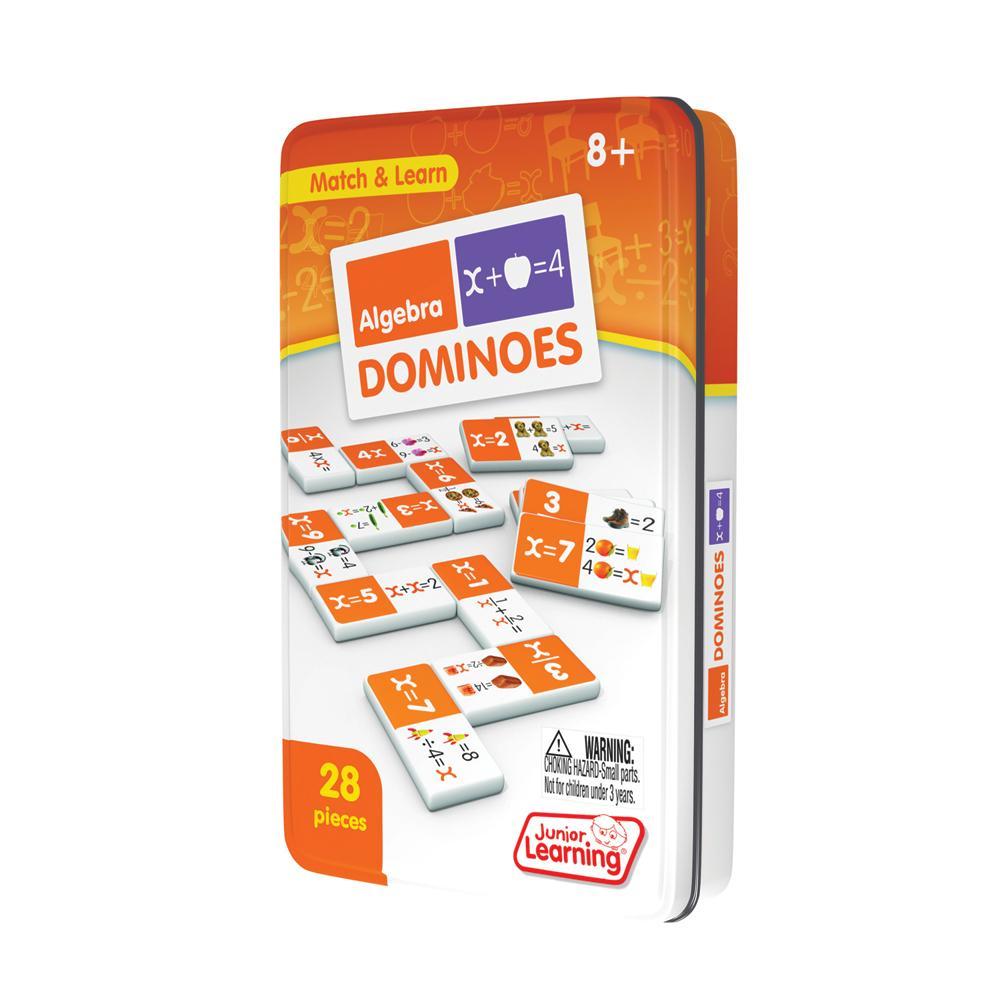 Algebra Dominoes - Orange/White, 28 Pc, 8+ - Junior Learning USA