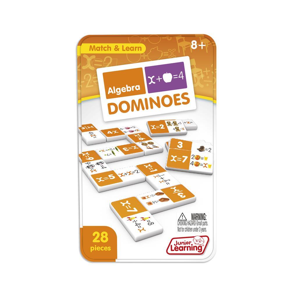 Algebra Dominoes - Orange/White, 28 Pc, 8+ - Junior Learning USA