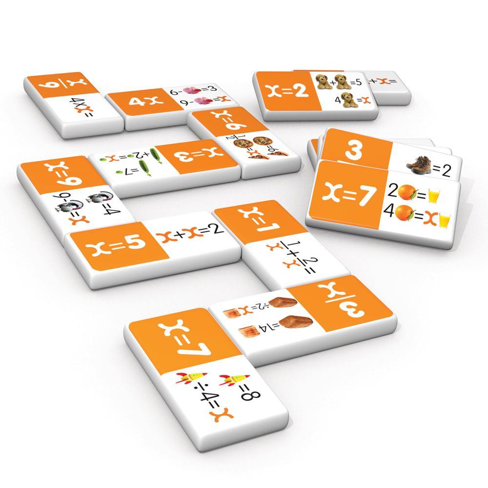 Algebra Dominoes - Orange/White, 28 Pc, 8+ - Junior Learning USA