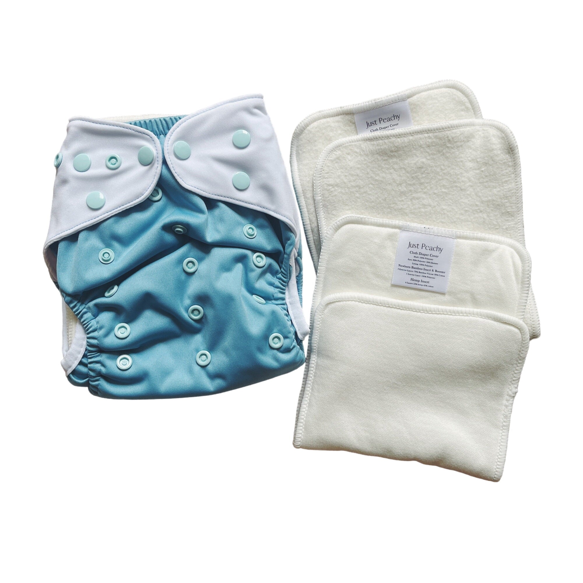 Just Peachy Cloth Diapers - Classic Collection - Single Diaper Set ...
