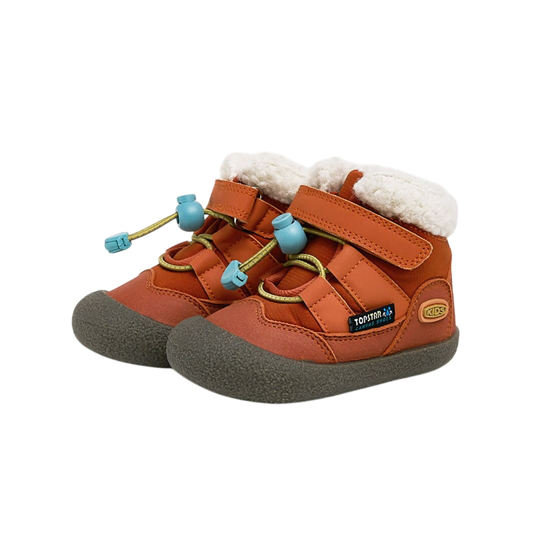 TOETOTS Koda Kid Winter Boots - Brown with Fuzzy Lining