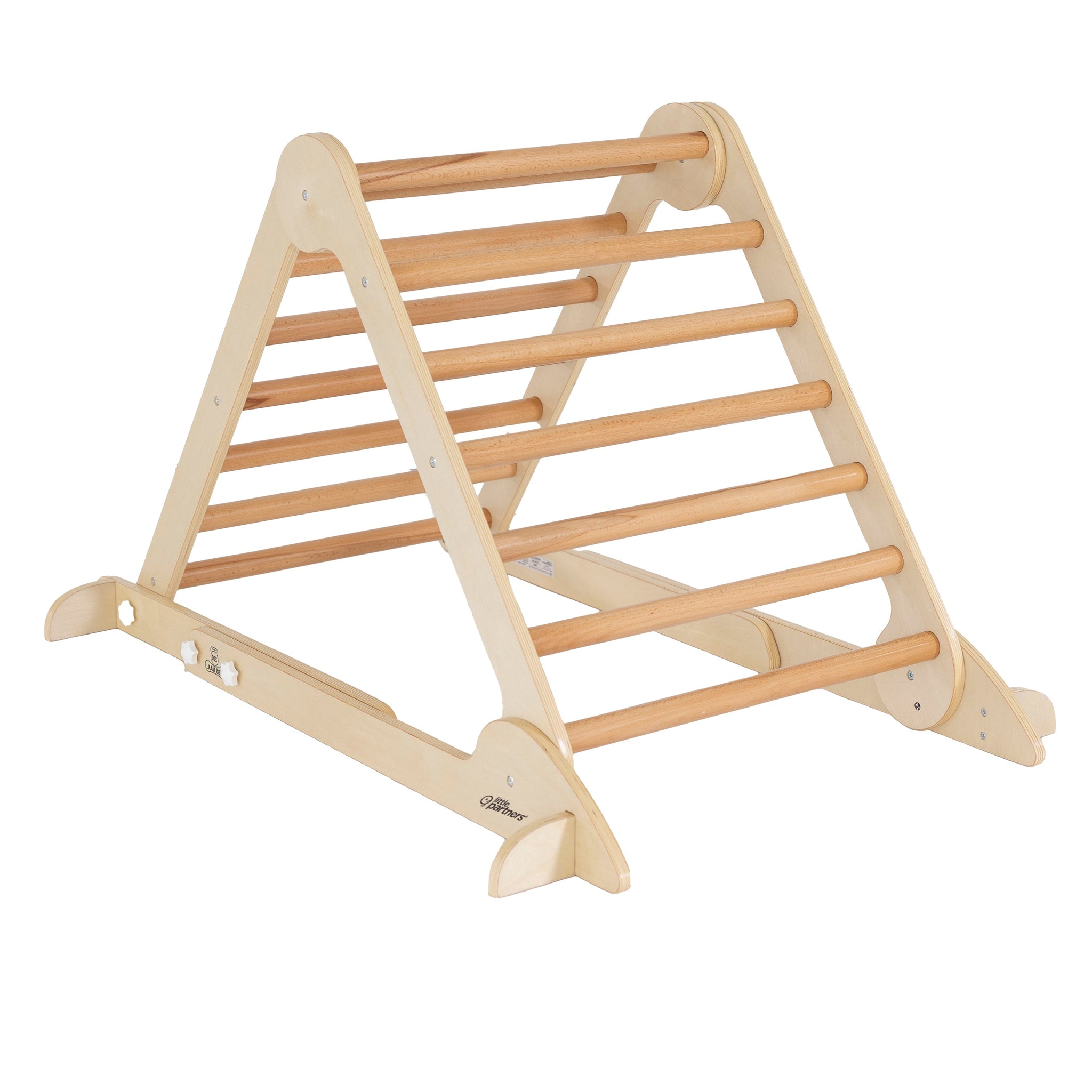 Little Partners Learn 'n Climb Triangle – Natural Wood Toddler Climber