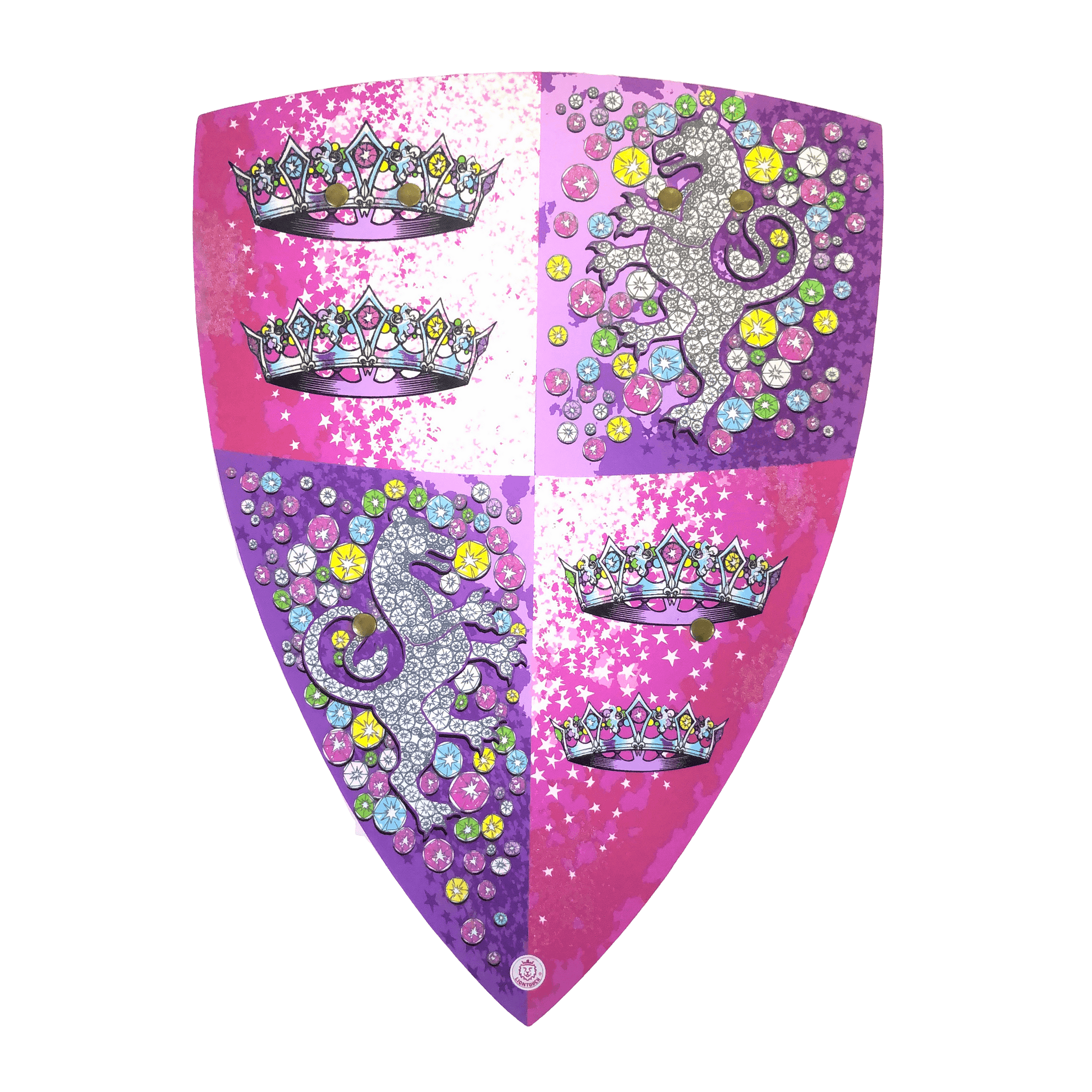 Princess Shield – Pink Purple, Crown & Lion Jewel Design | Liontouch