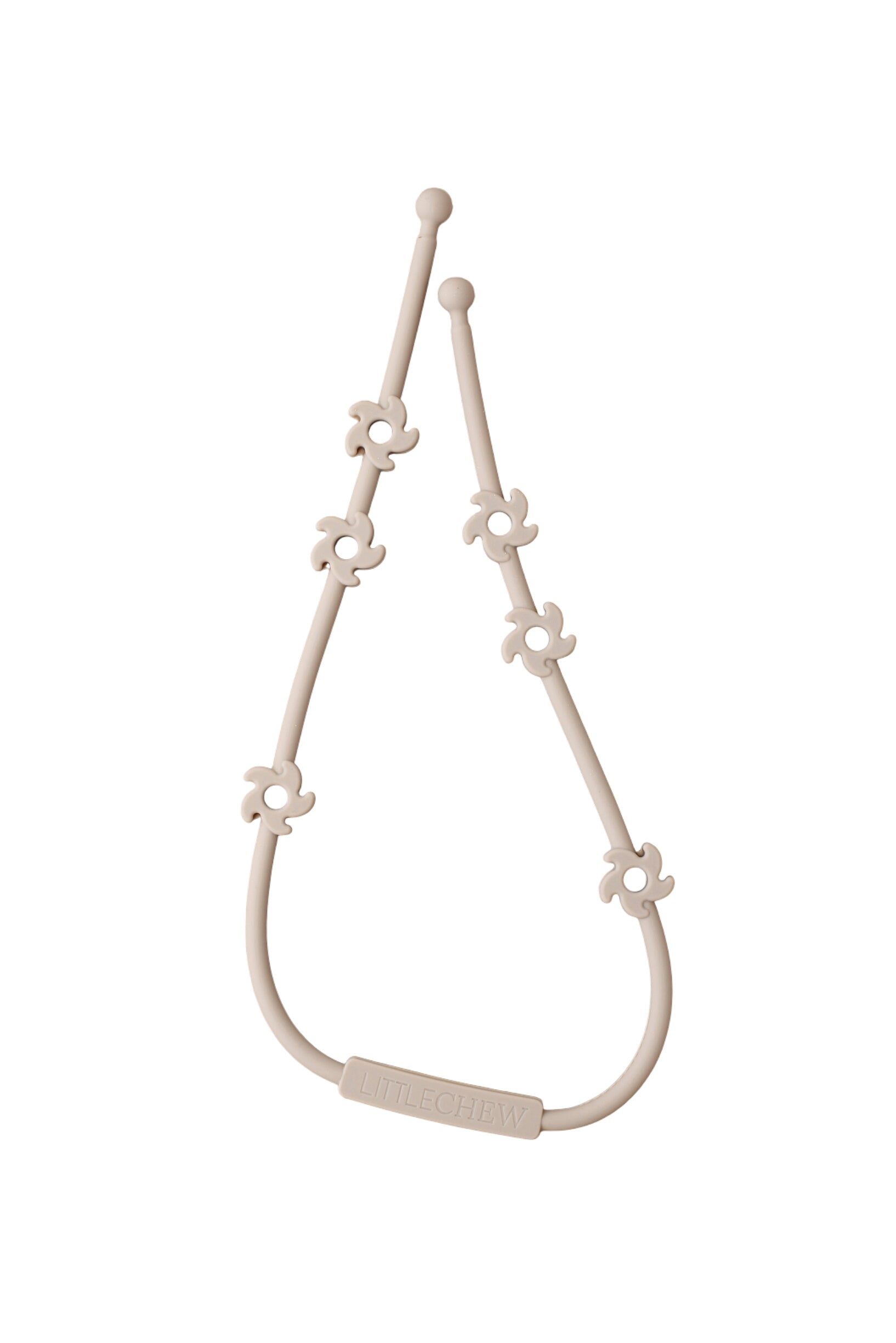 Silicone Star Attachment – Baby Teether, Warm Taupe | littleCHEW