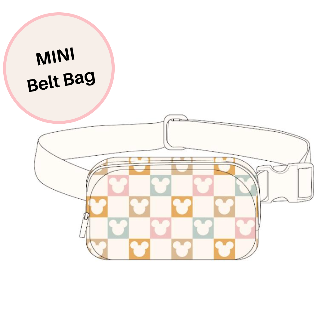 Sweet P Baby Co. Mini Rainbow Checkered Belt Bag