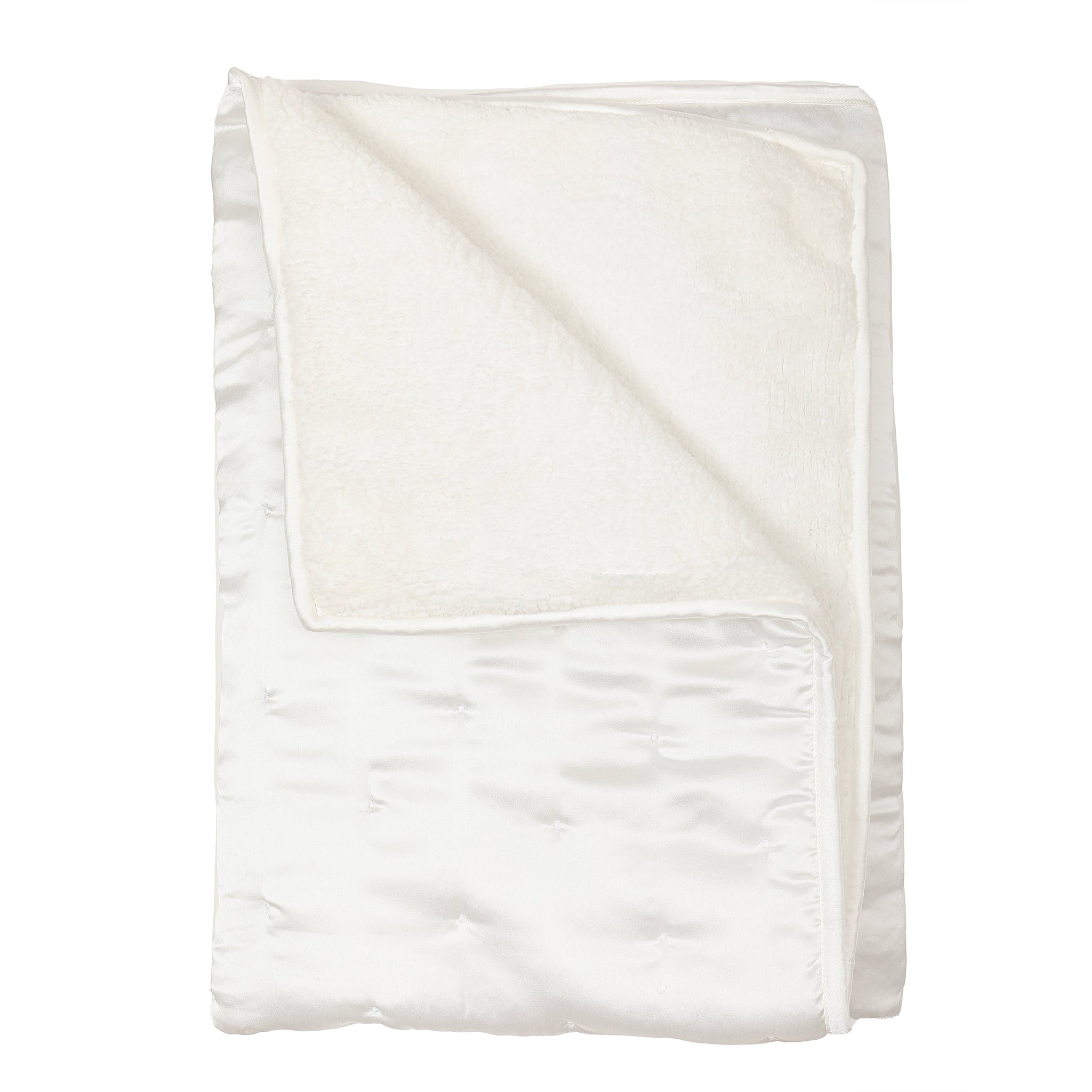Lenora Baby Satin Fur Blanket | Soft White Blanket