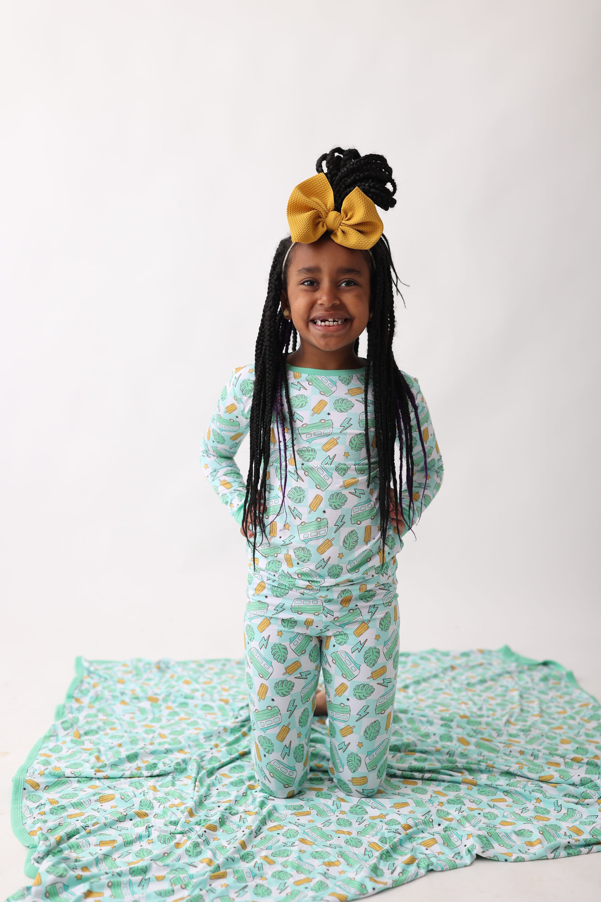 Kids Pajama Set, Mint Camper & Popsicle – Dream Big Little Co