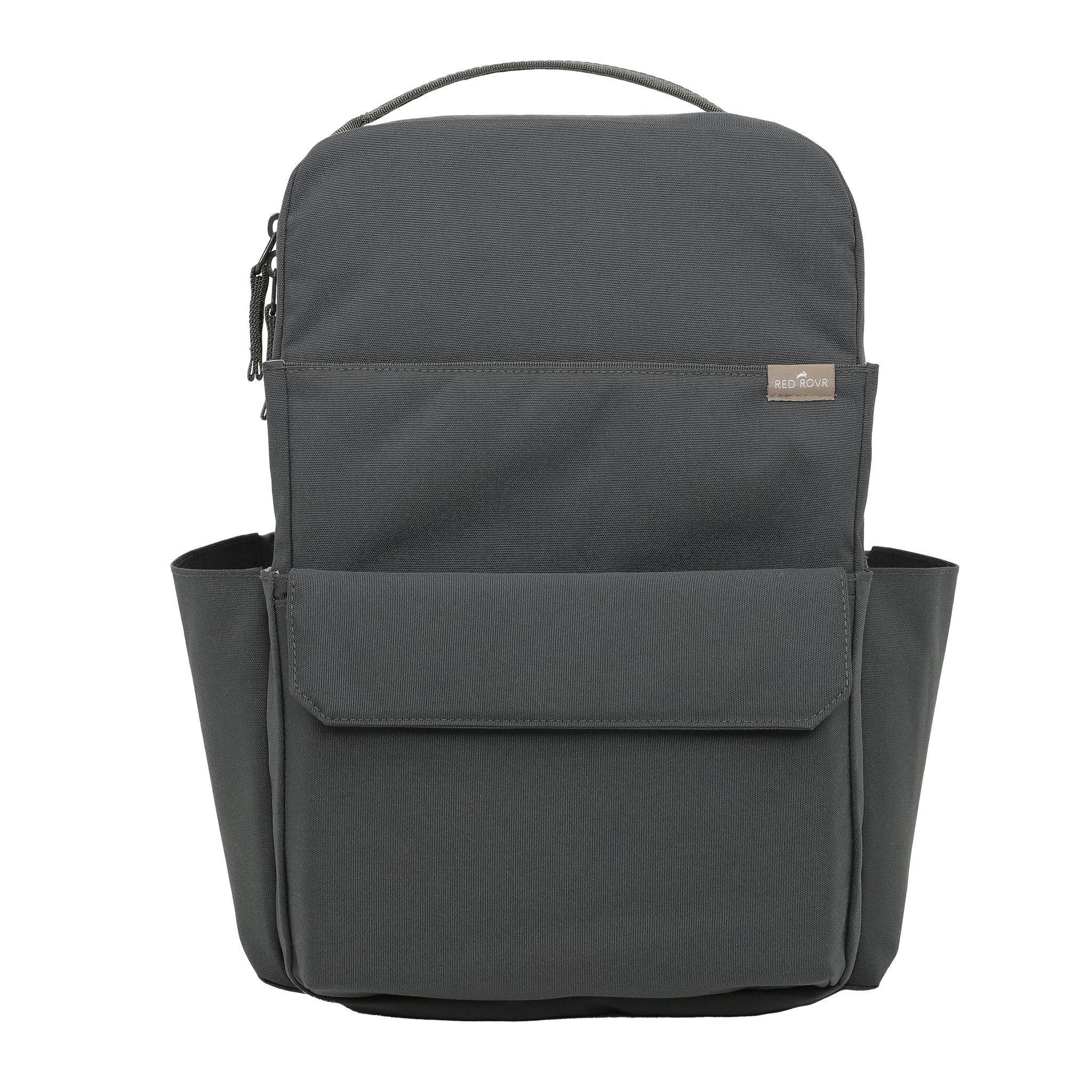 Little Unicorn Red Rovr Roo Backpack, Charcoal, Side Pockets
