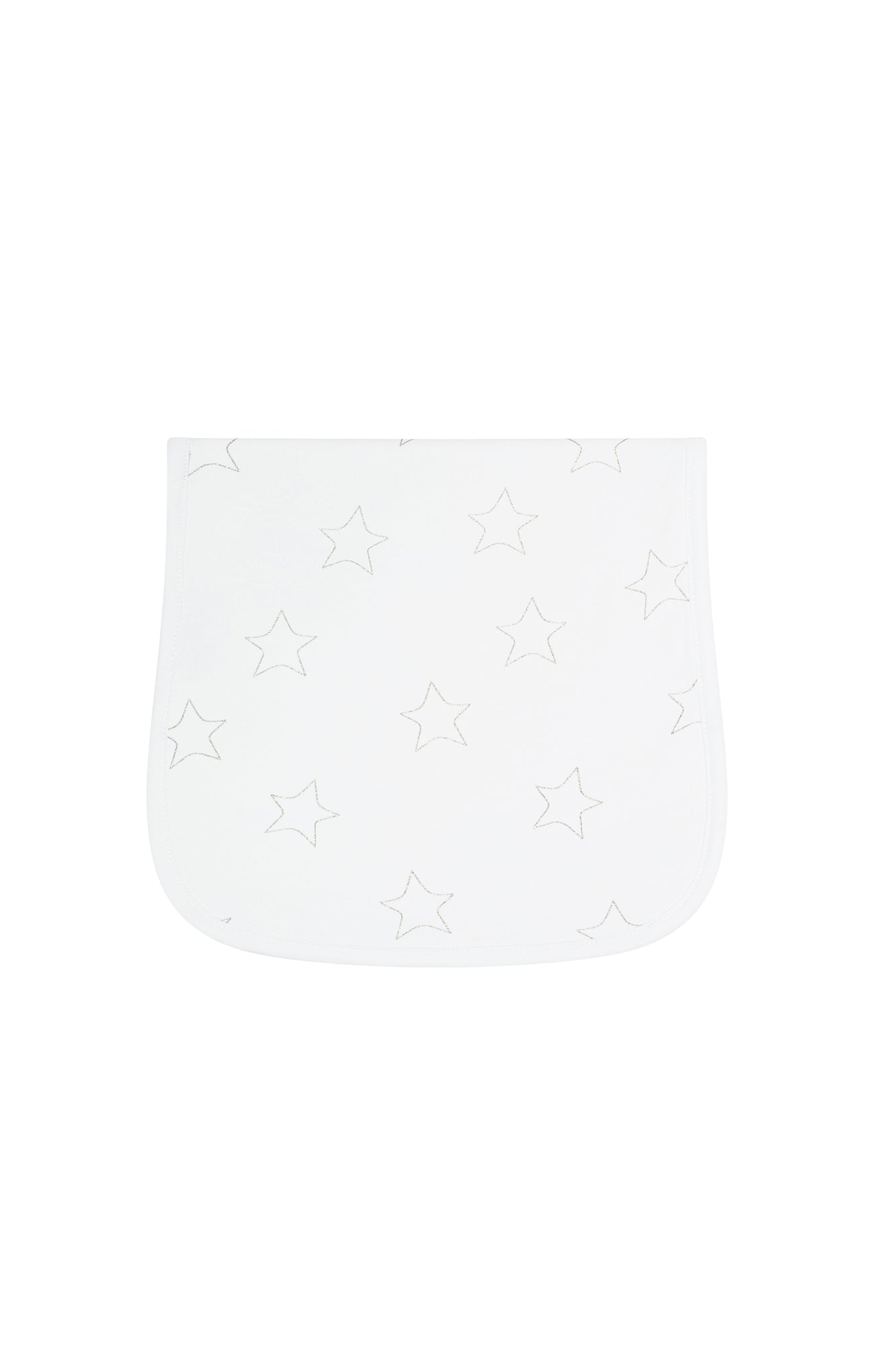 Nellapima Burp Cloth – Grey Stars Print, Soft Cotton Baby Accessory