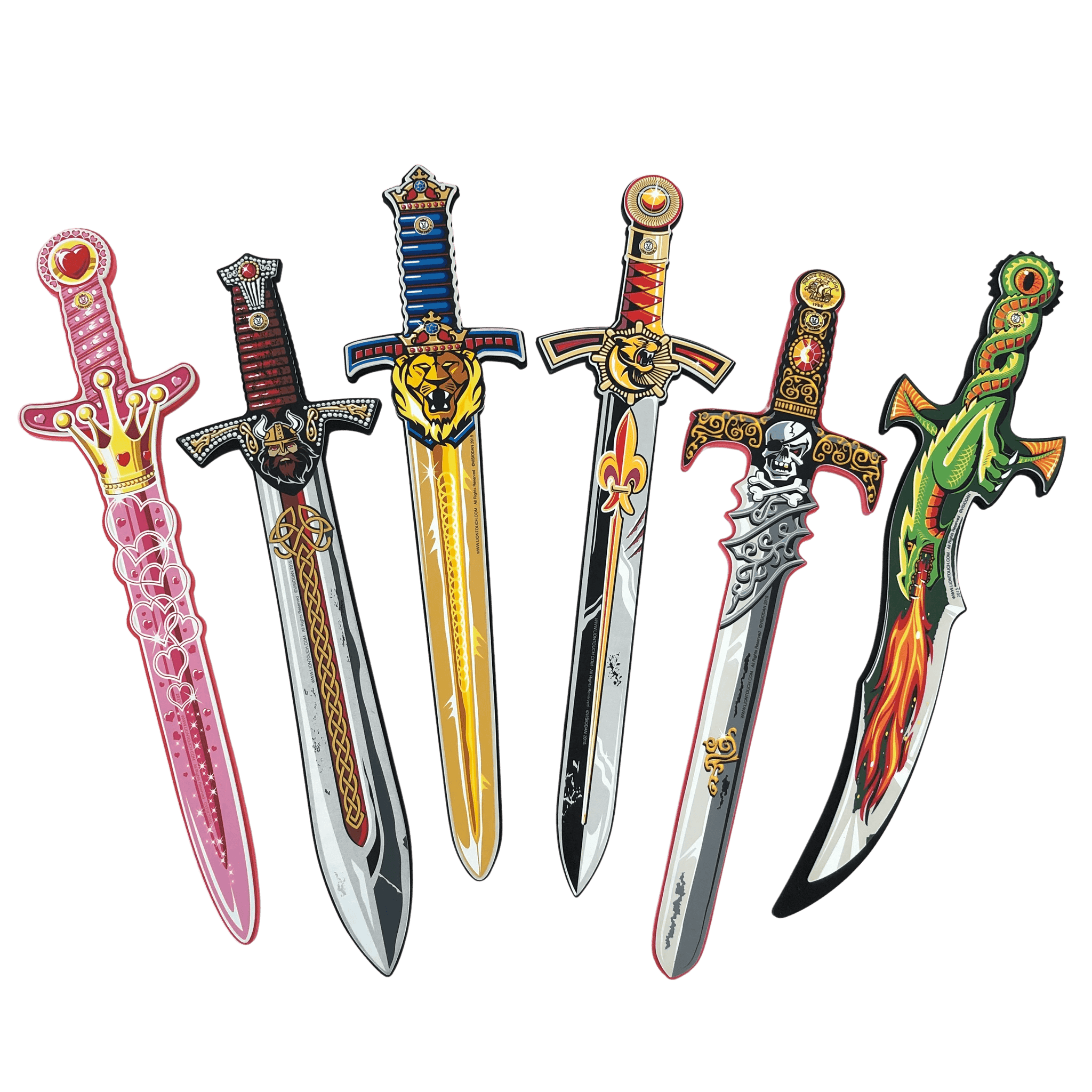 Sword Set – 6 Colorful Foam Kids Toy Swords, Pretend Play | Liontouch