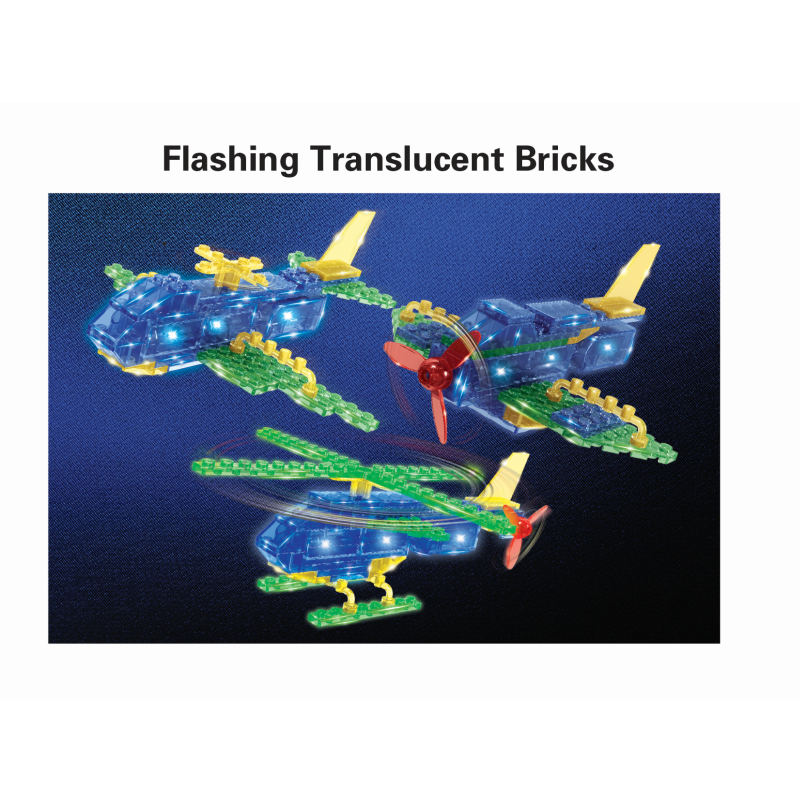 Discovery Toys Crystal Brix 3-in-1 Light Up Aircraft – Flashing ...