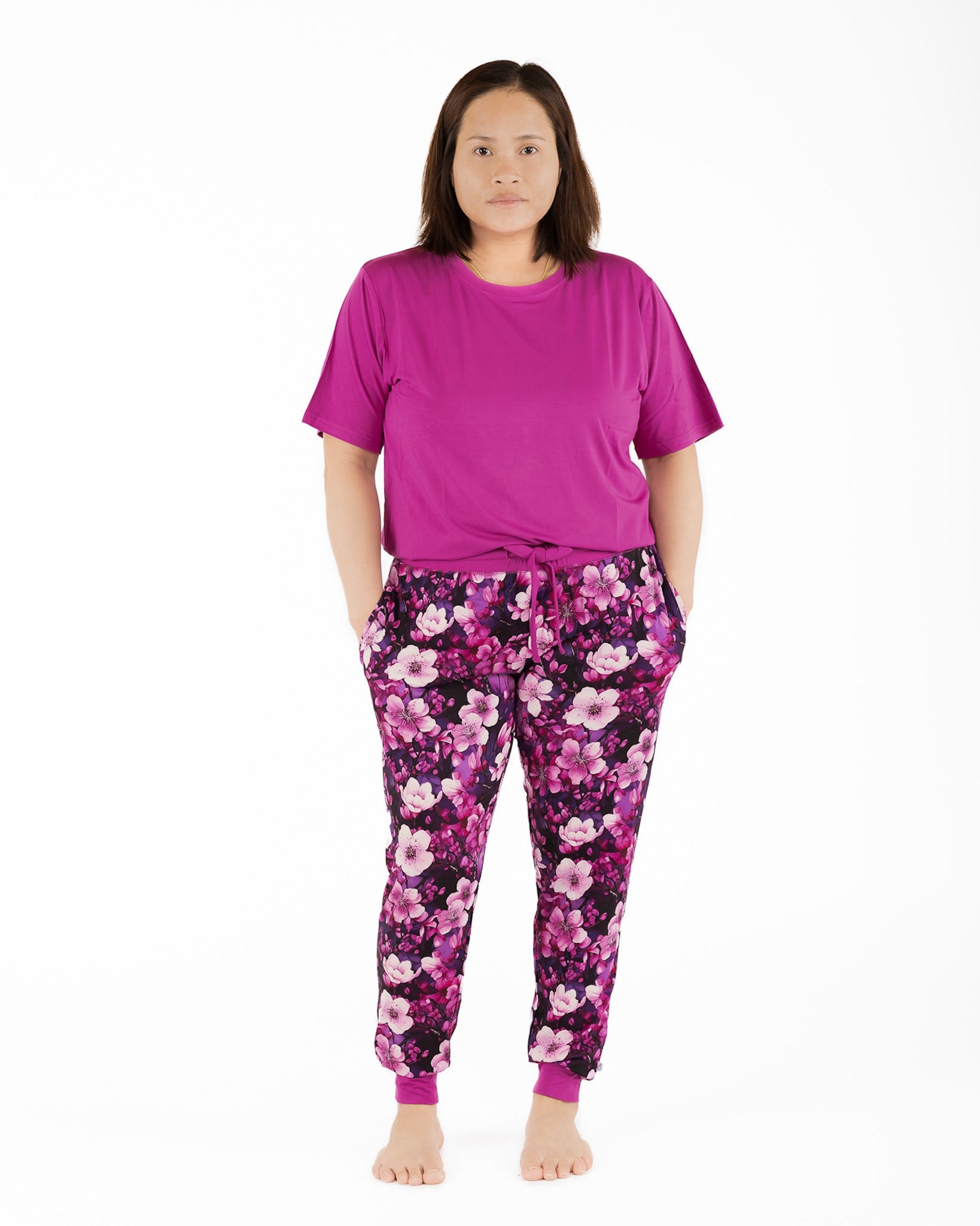 Women's Bamboo Pajama Pants | Cherry Blossoms Print