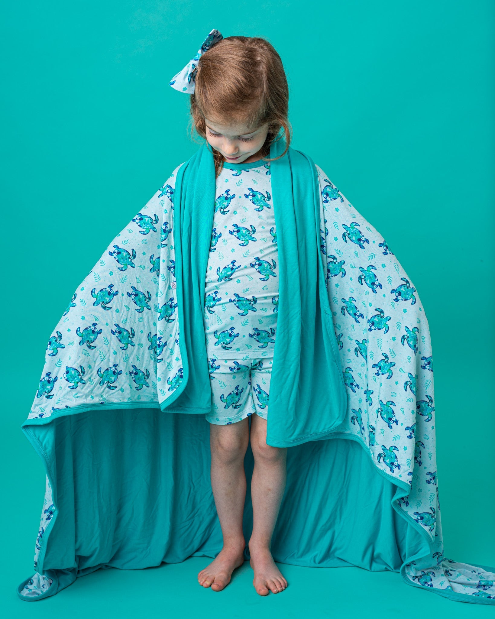Little Popp Crew Sea Turtles Double Layer Toddler Blanket
