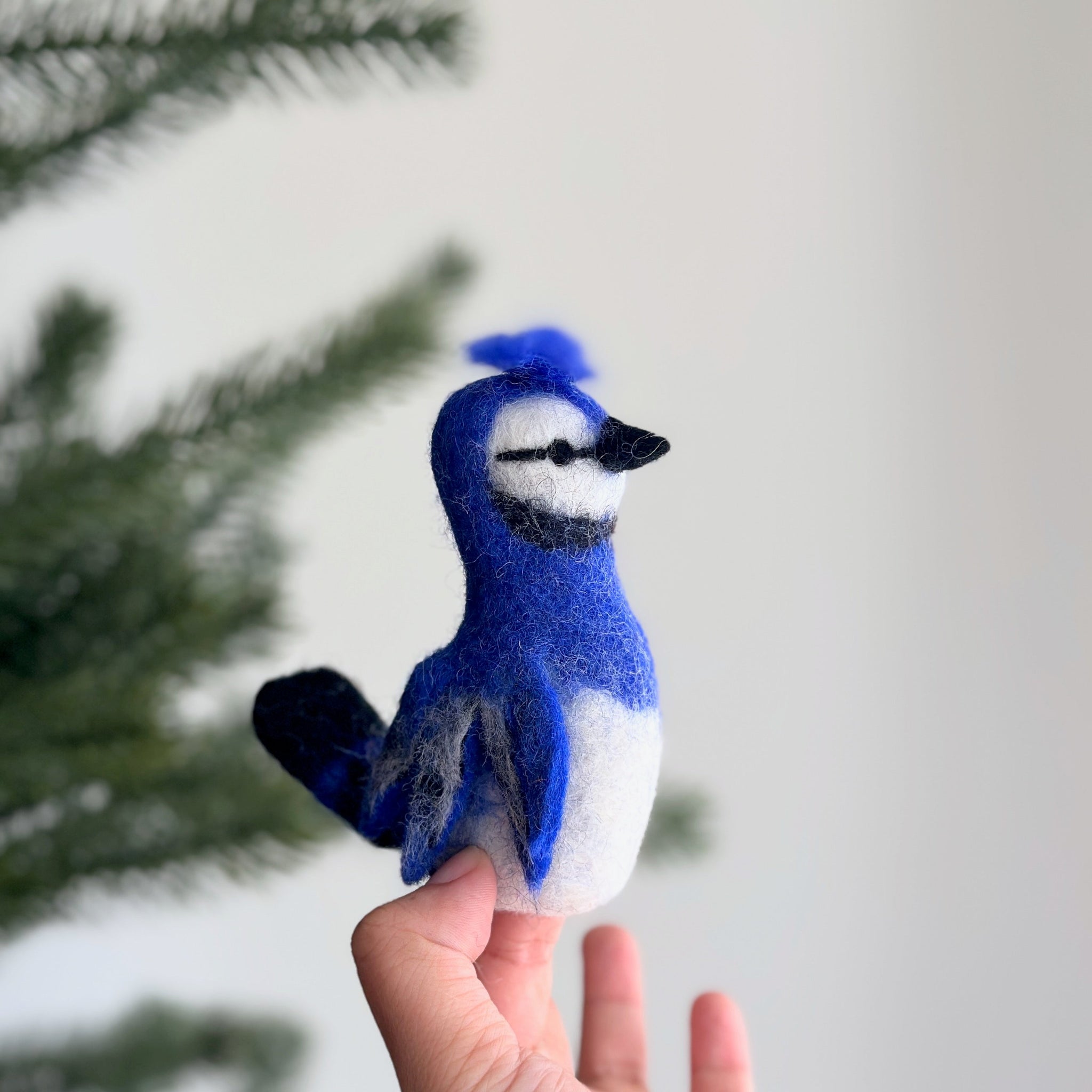 Felted Blue Jay Finger Puppet – Ganapati Crafts Co.