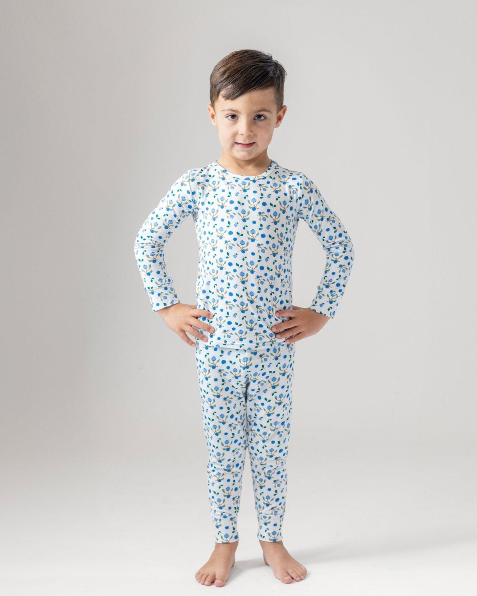 Little Worldz Blueberry Long Pajama Set for Kids