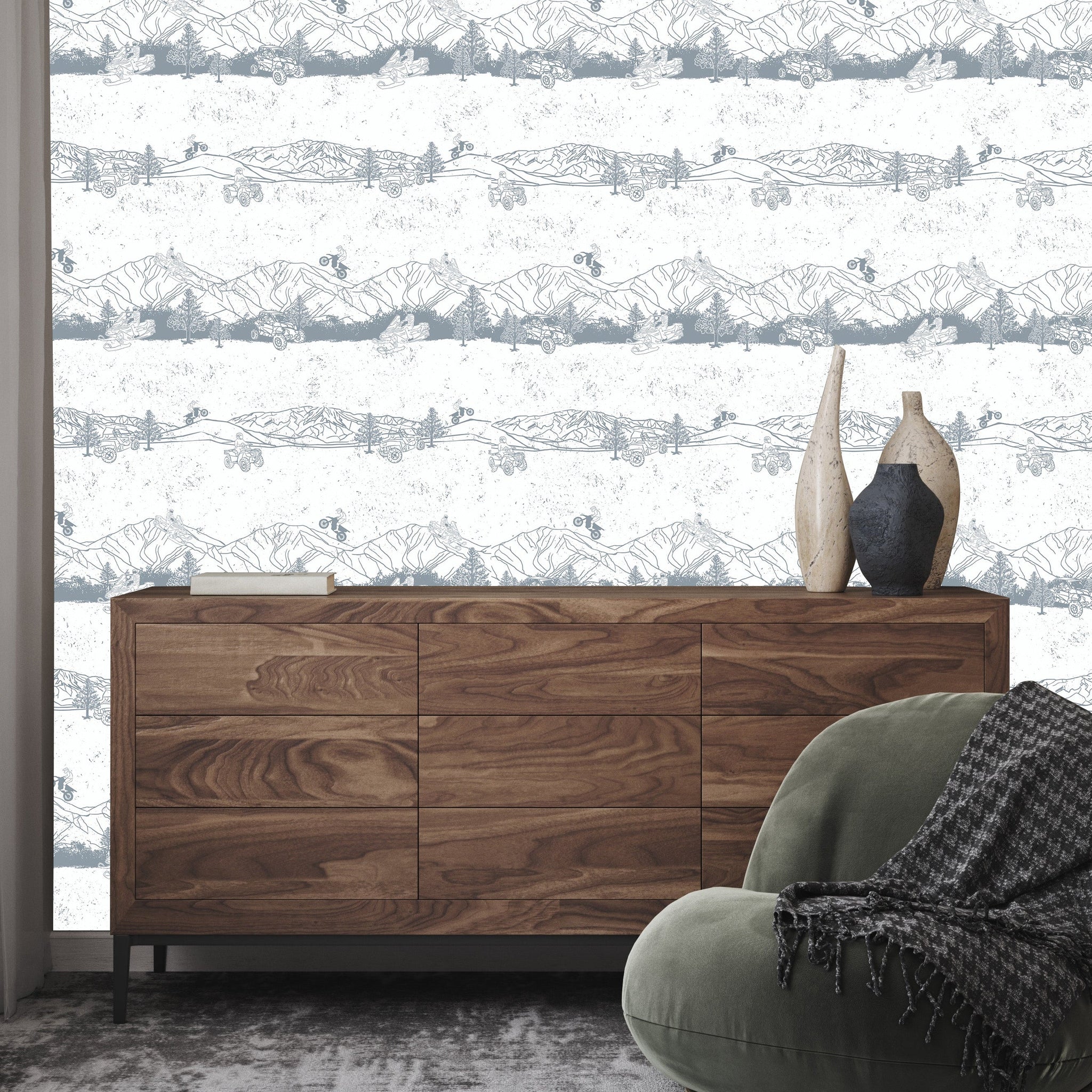 Nash Wallpaper By Loomwell Home Goods | Mountain Design