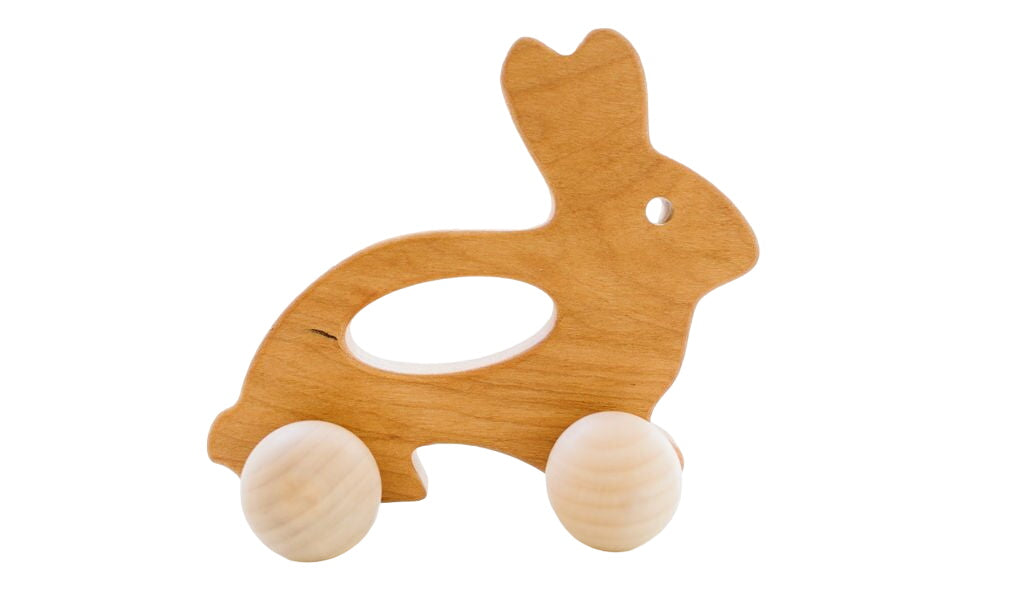 Bannor Toys Wooden Bunny Push Toy – Natural Baby Walker