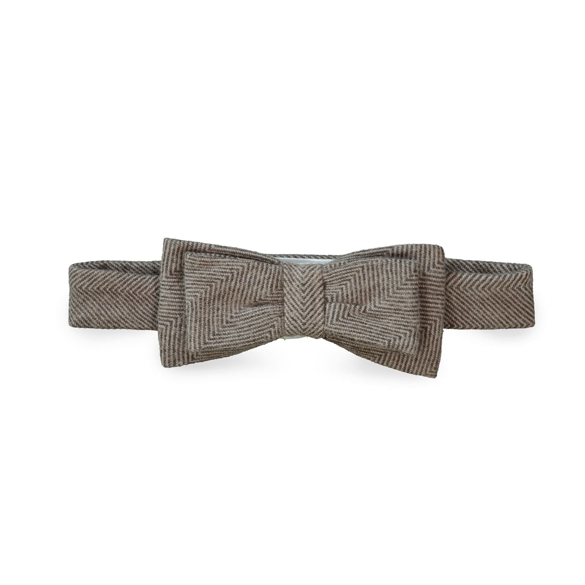 Hope & Henry Classic Bow Tie in Gray Herringbone