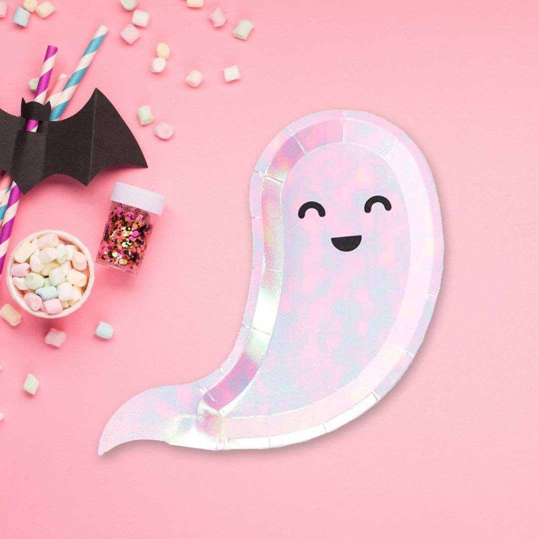Iridescent Ghost Plates | Ellie's Party Supply